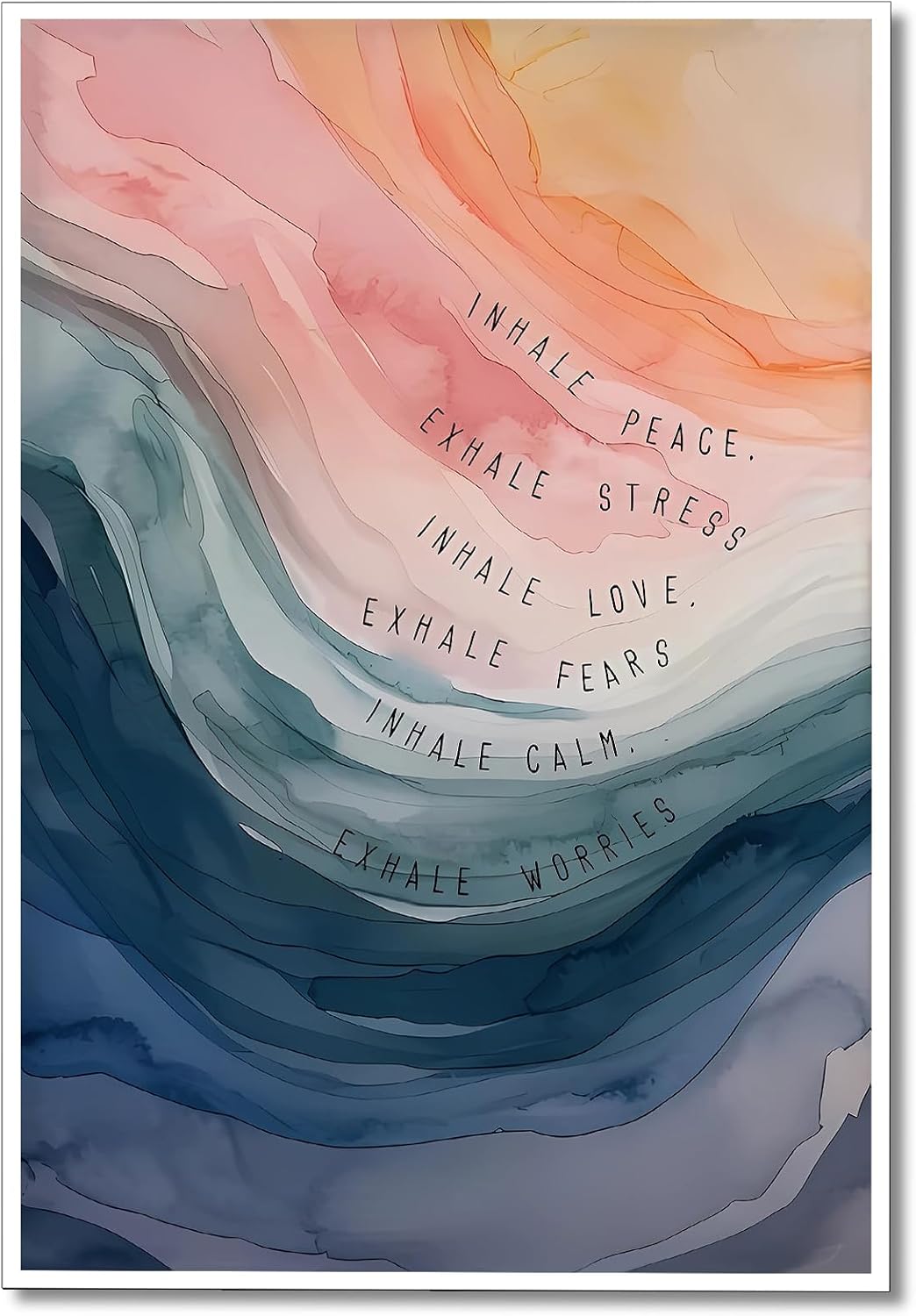 Amazon.com: Mental Health Canvas Wall Art, Therapy Poster, Inhale ...