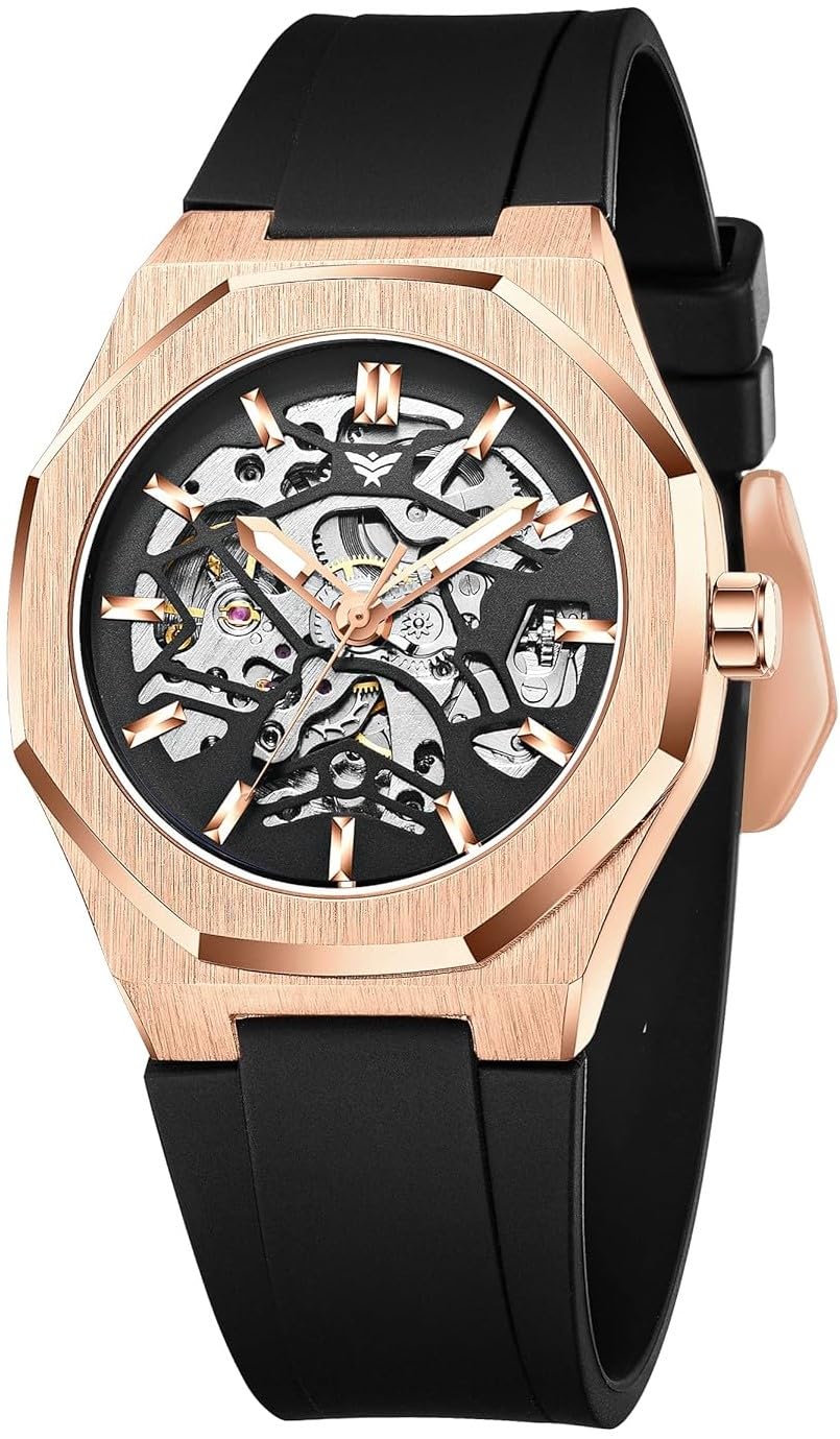Buy ALTURA Onyx Skeleton Automatic Watch Mechanical Wrist Watch For Men ...