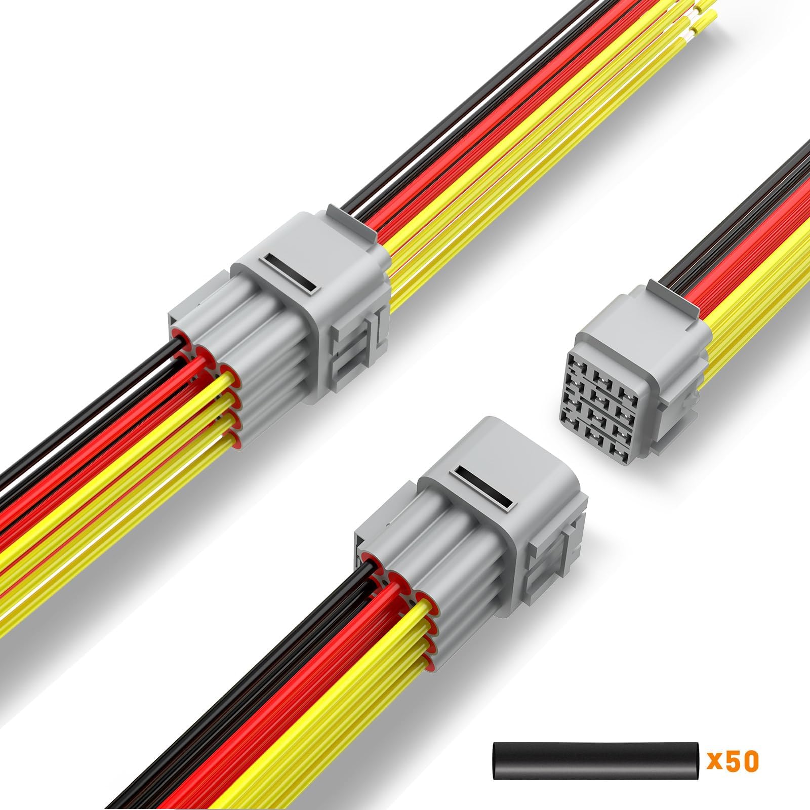 Amazon.com: NAOEVO 12 Pin Connectors, 18 AWG Waterproof Wire Connectors ...