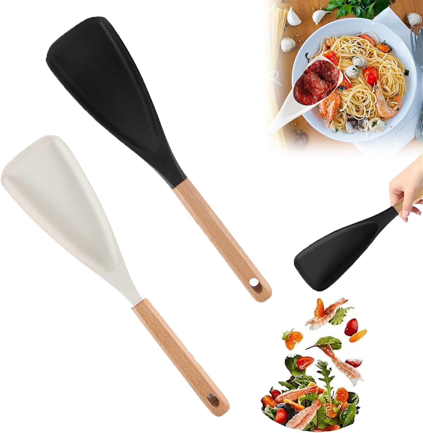 Amazon.com: Cedar and Ash Spoon, 3-in-1 Multifunction Silicone Spatula ...