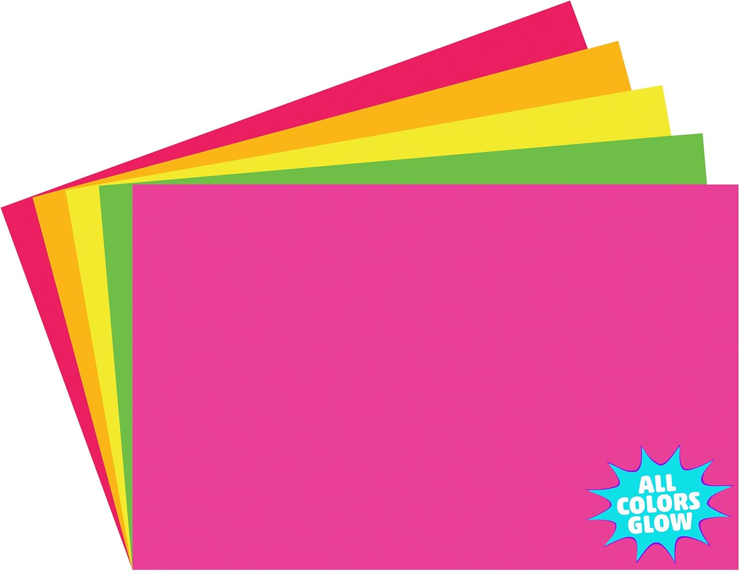 Amazon.com: UCreate® Neon Poster Board, 5 Assorted Colors, 14" x 22 ...