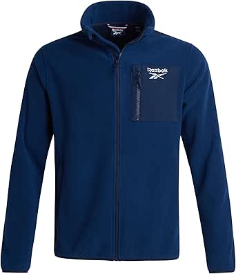Amazon.com: Reebok Mens Fleece Jacket - Softshell Polar Fleece Zip Up ...