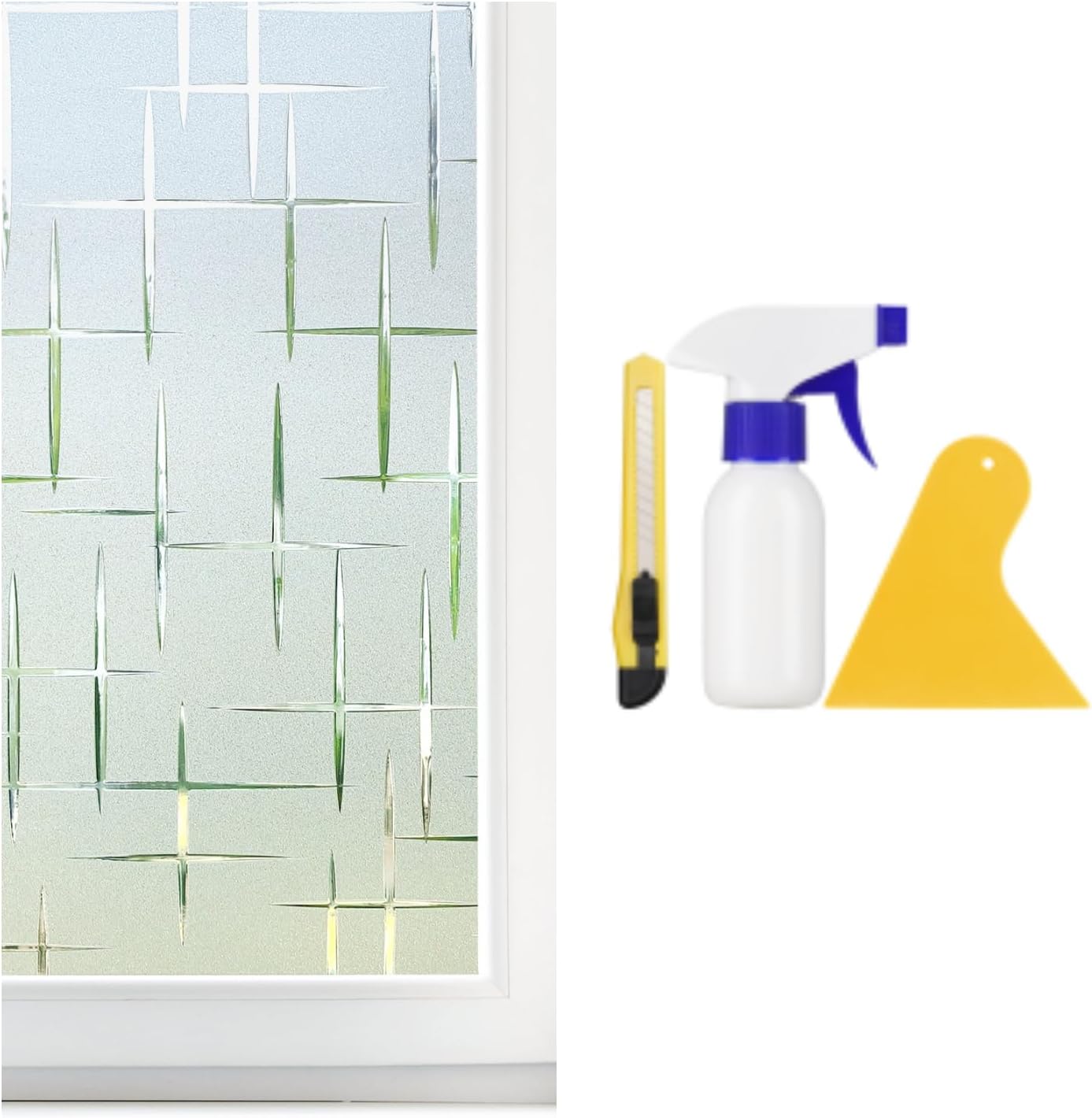 Amazon.com: DOWELL Window Film Frosting Privacy Film for Glass Windows ...