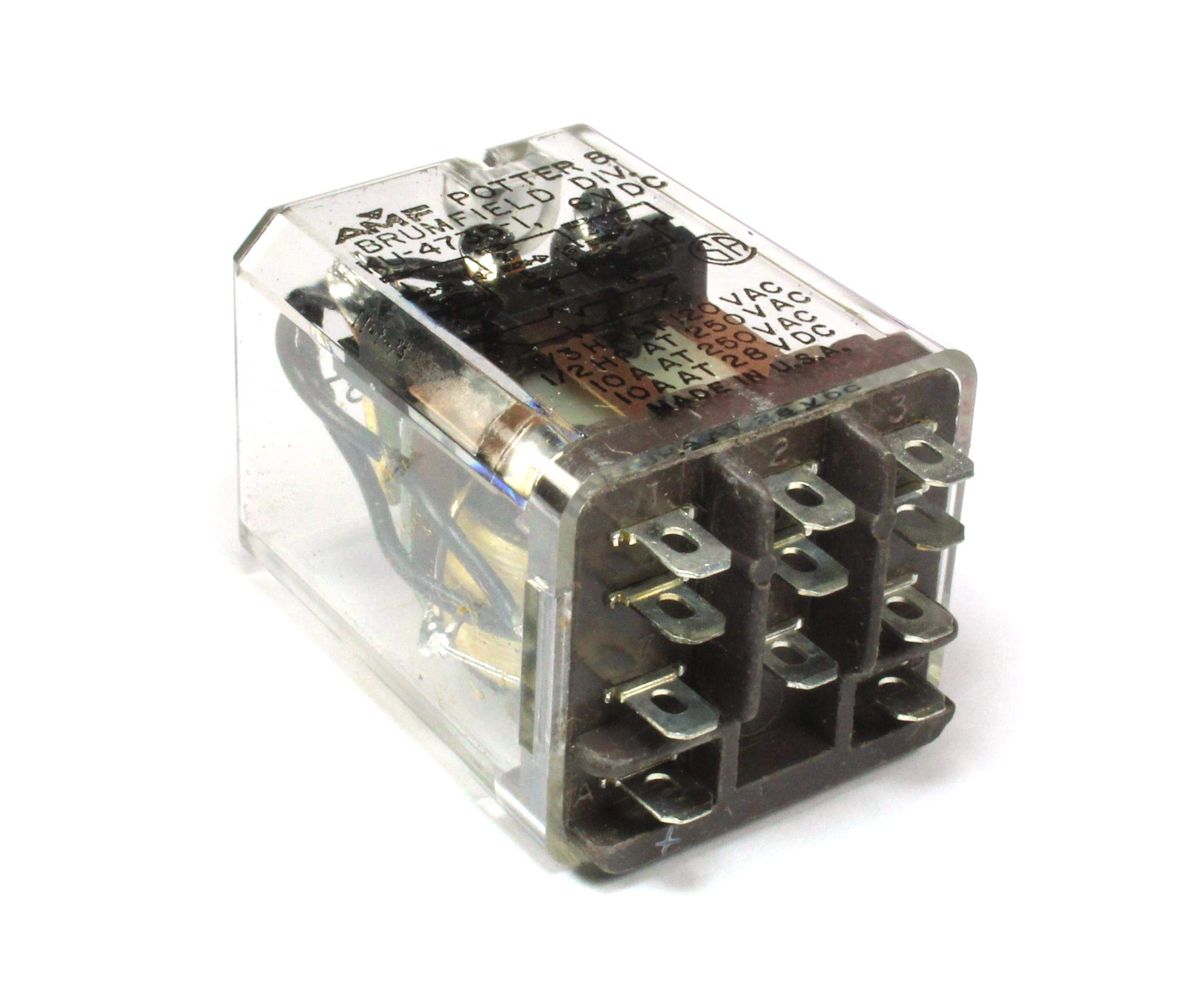 Amazon.com: (R-95) Potter & Brumfield 3PDT Relay 6VDC Coil,10A at 28VDC ...