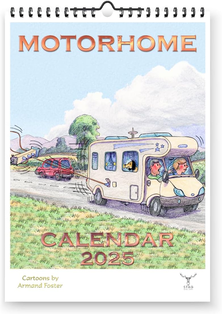Caravan Humour Cartoon Funny 2025 Yearly Wall Hanging Calendar ...