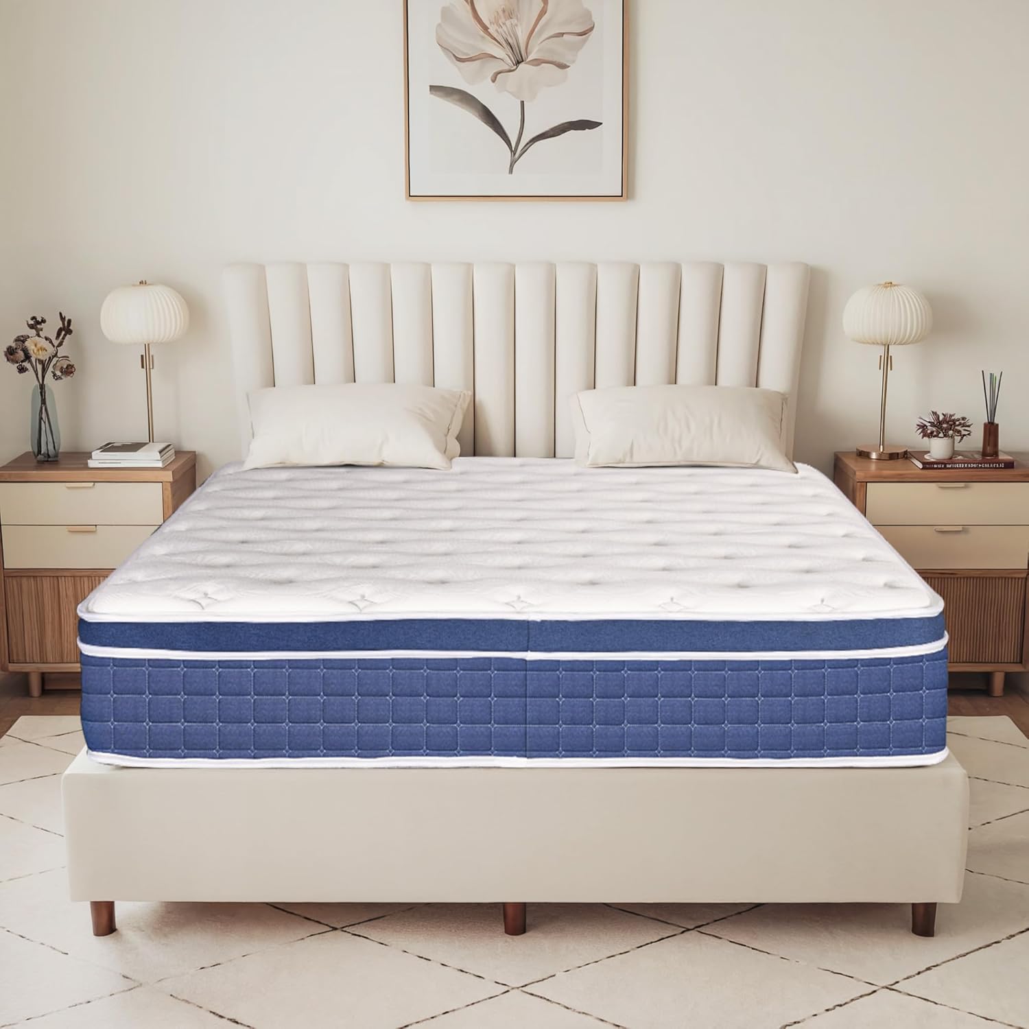 Amazon.com: Twin Mattress 12 Inch, Hybrid Memory Foam Mattress in a Box ...