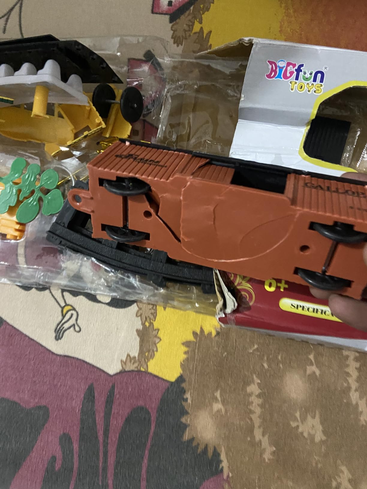 Buy WBd Big Train World Toy Set Battery Operated with Tracks, Light and ...