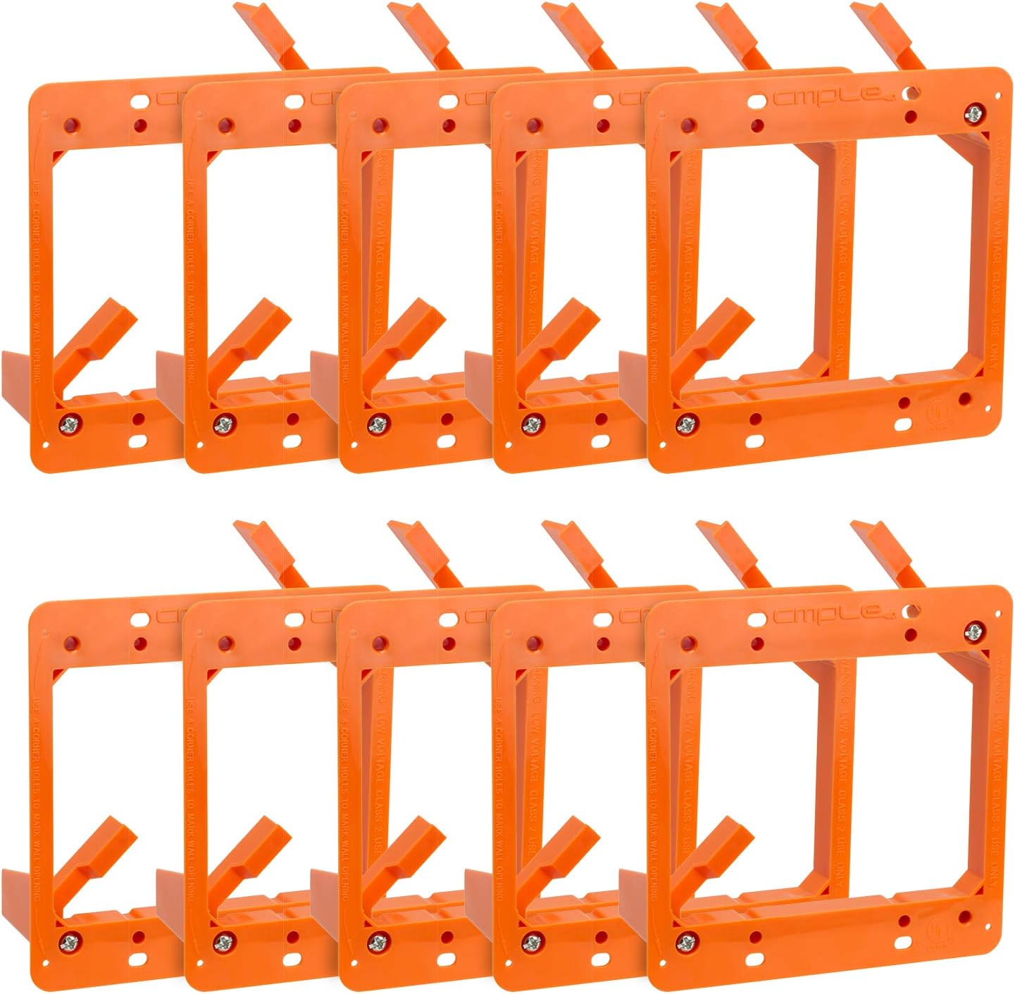 Construct Pro Slim Dual Gang Open Back Low Voltage Bracket, Each ...