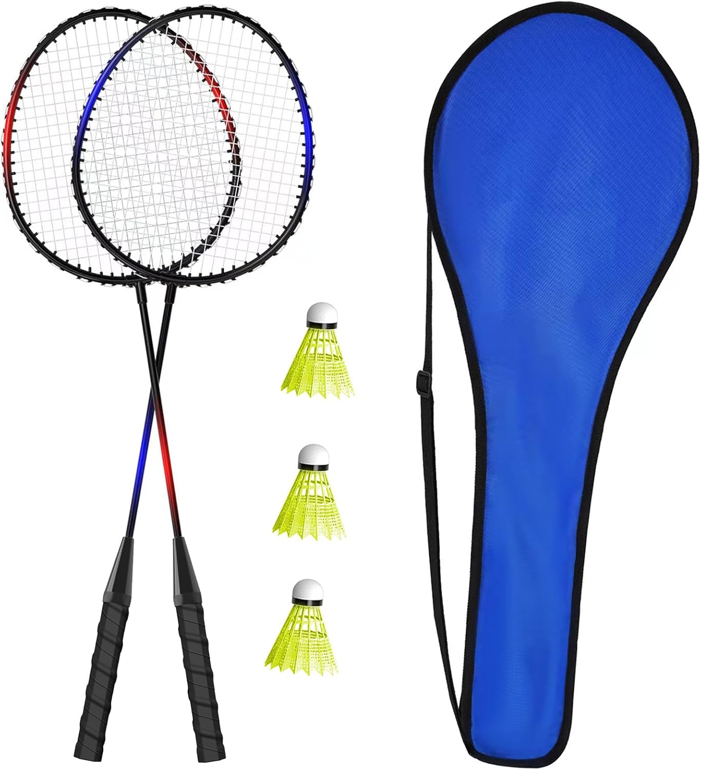 KH 2-4 Player Badminton Rackets Set for Adults Kids,Lightweight ...