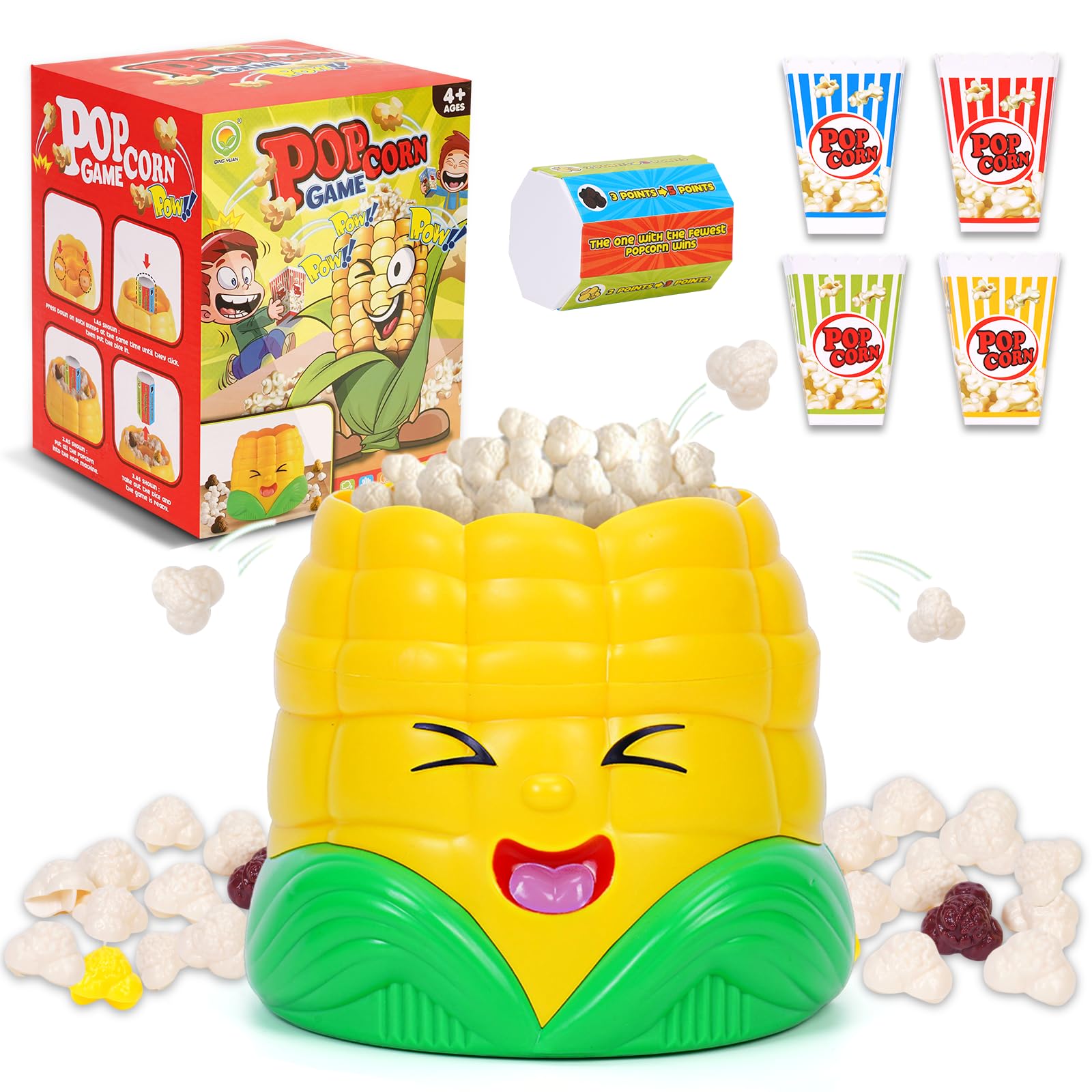 Amazon.com: ANGELBEE Popcorn Games, Pop Out Popcorn Board Game for Kids ...