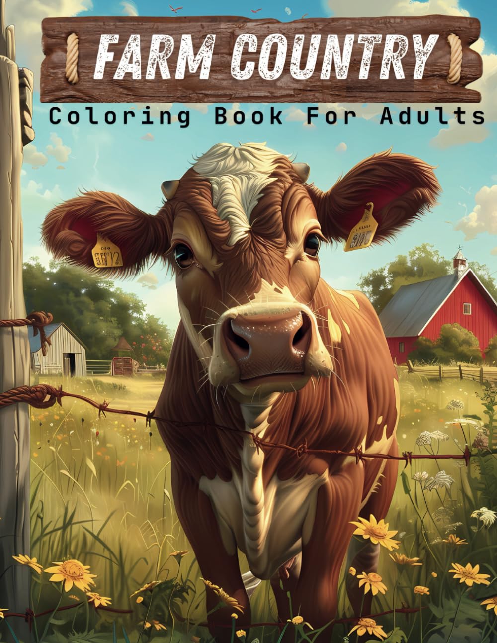 Amazon.com: Country Farm Coloring Book For Adults, Featuring Farm Life ...