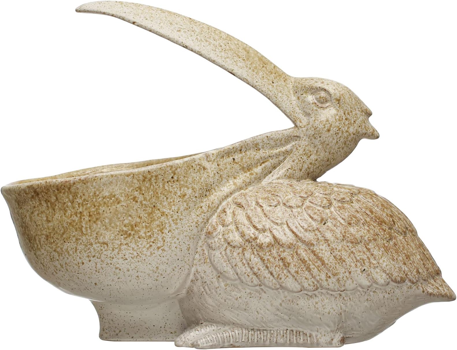 Amazon.com: Creative Co-Op Coastal Stoneware Pelican Planter ...