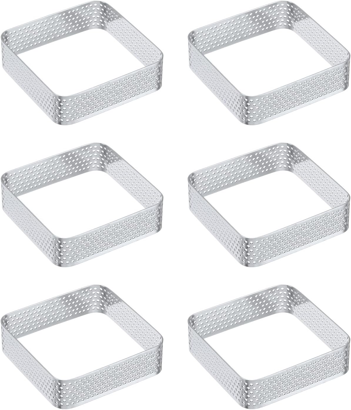 Amazon.com: uxcell 6pcs Square Perforated Cake Rings 2.8 x 2.8 Inch ...
