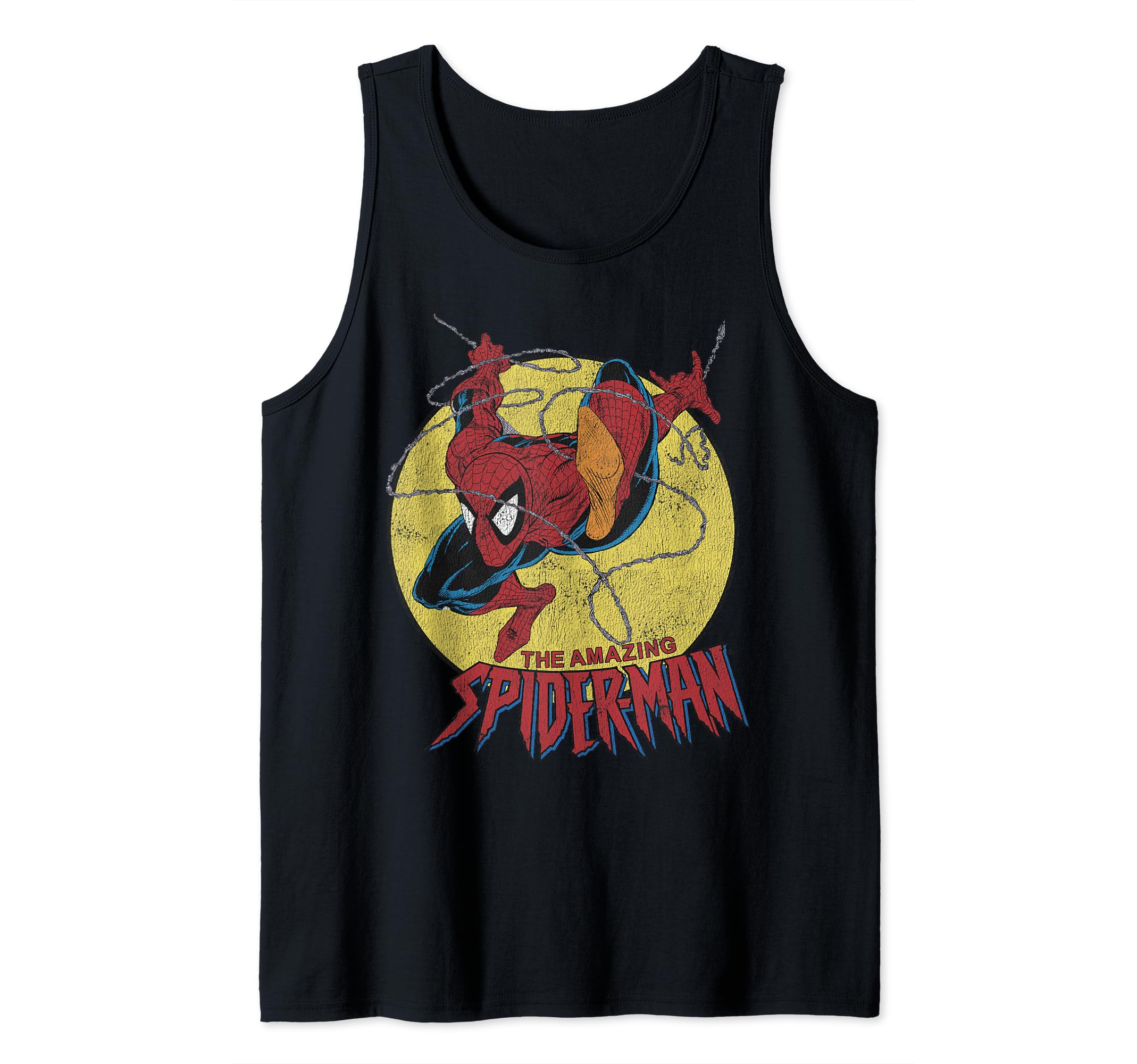 Amazon.com: Marvel The Amazing Spider-Man Vintage Jump Logo Tank Top ...