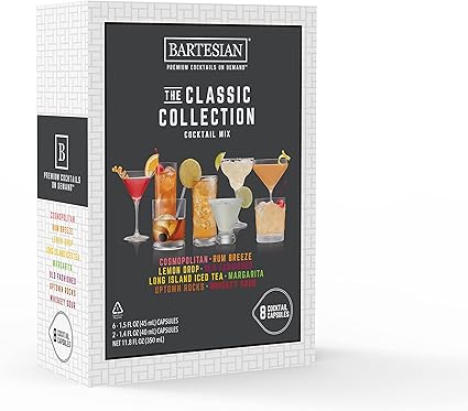 Amazon.com: Bartesian The Classic Collection Cocktail Mixer Capsules ...