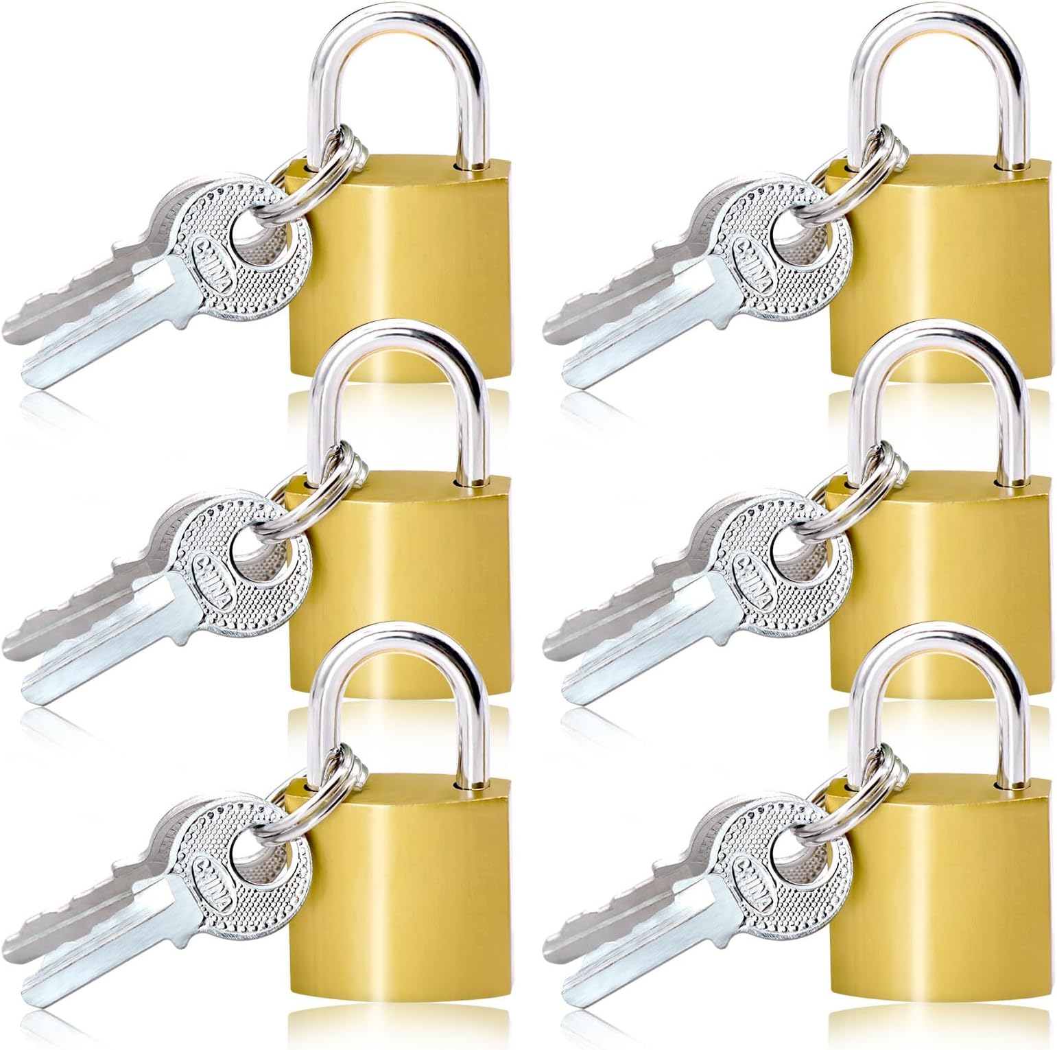 Amazon.com: 6 Packs Small Padlock Luggage Locks with Keys Mini Padlocks ...