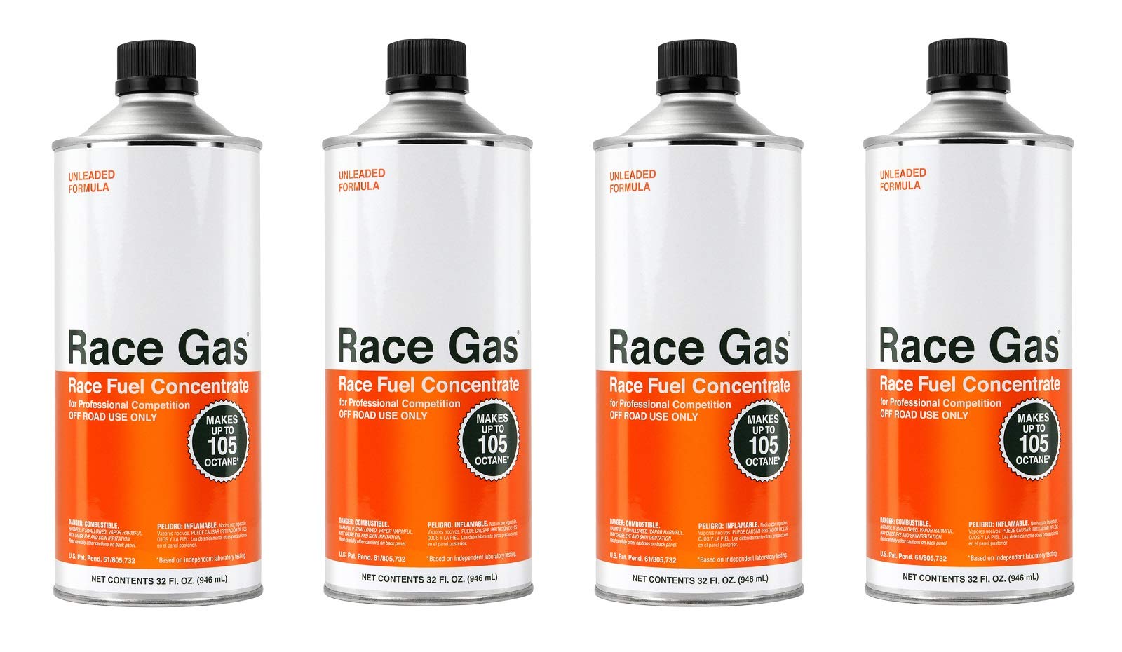 Racegas 100032 Case of 4 Cans Offroad Race Fuel Concentrate Octane ...