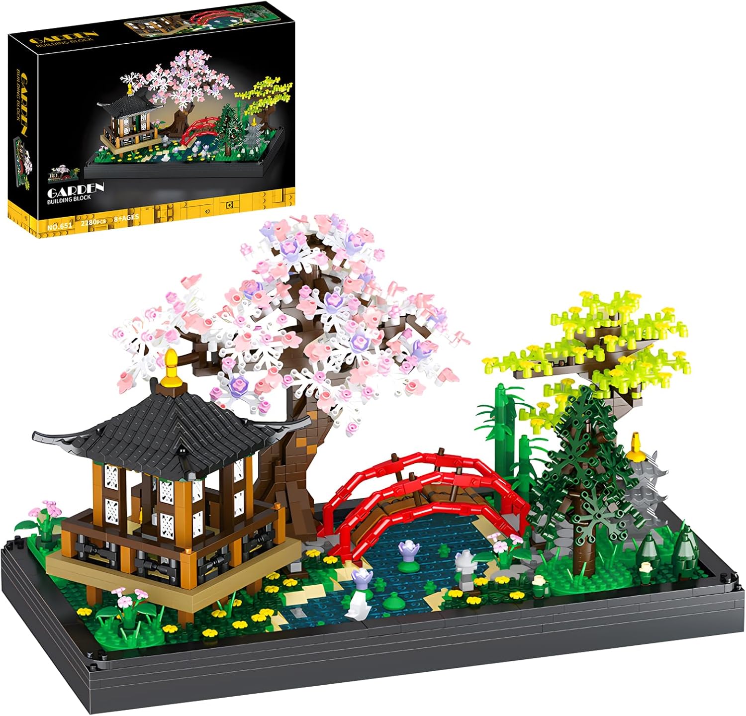 Amazon.com: APENGBAOL Zen Tranquil Garden Architectural Set, Cherry ...