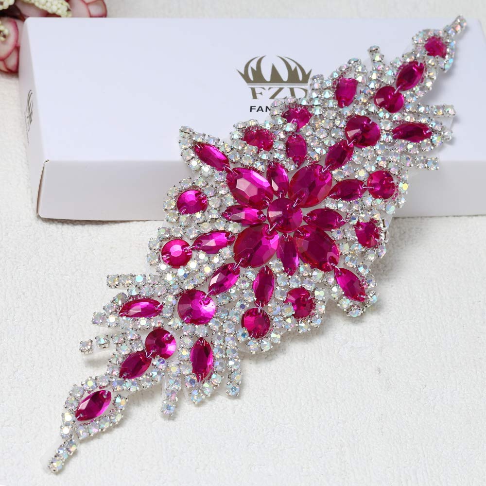 Amazon.com: Rhinestone Applique for Wedding Dress Belt Embellishment ...