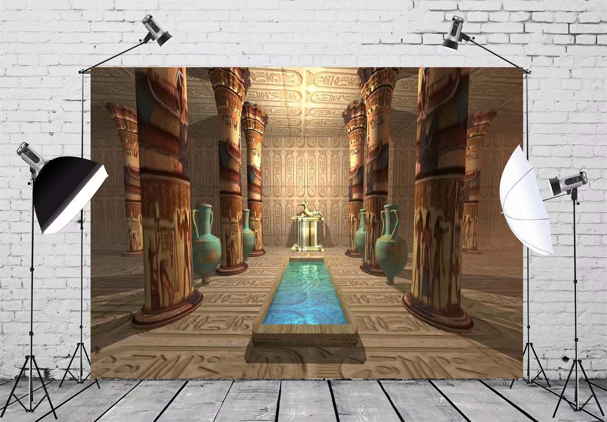 Buy BELECO 10x6.5ft Fabric Egypt Backdrop Egyptian Temple Ancient ...