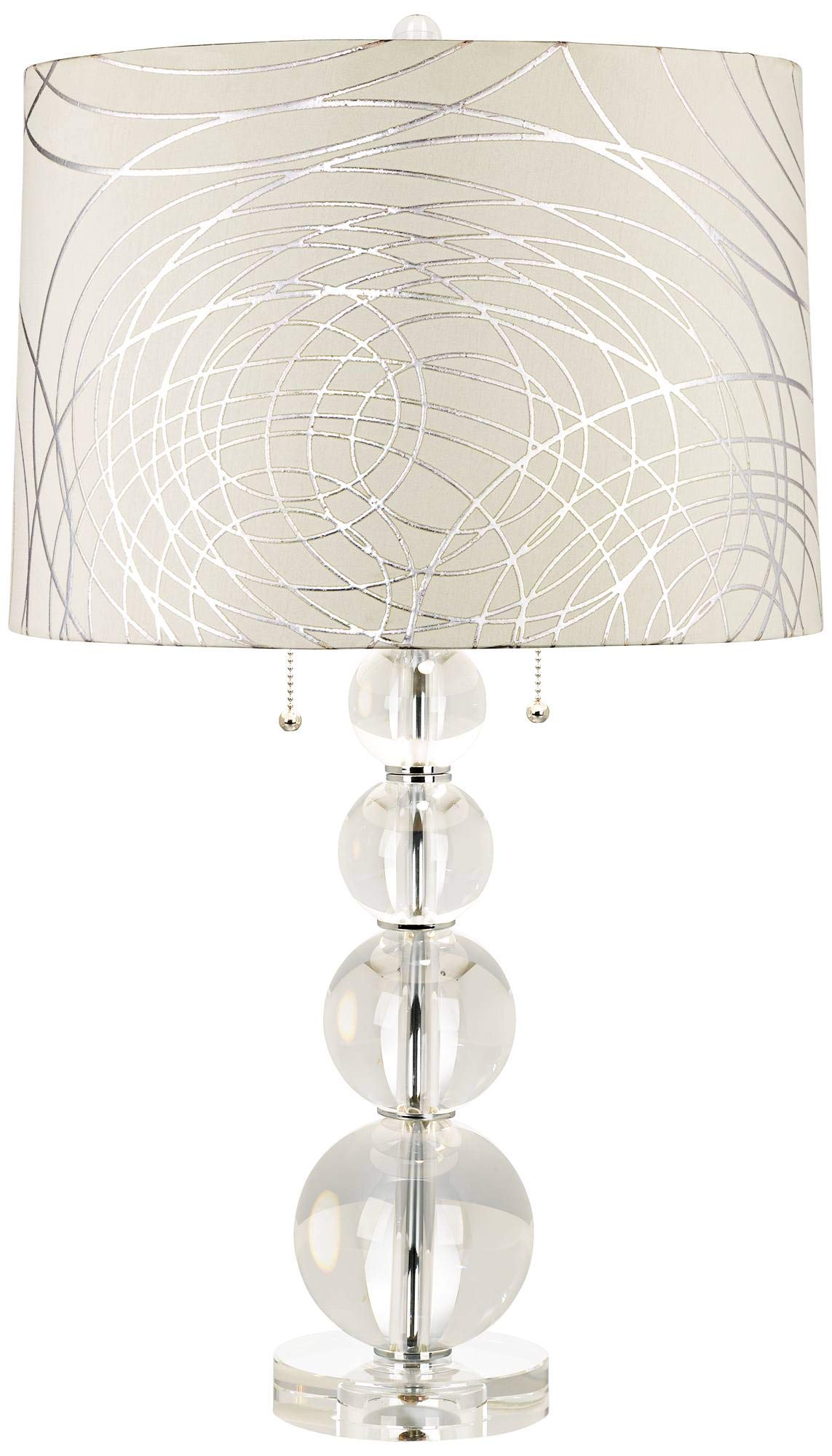 Clear Stacked Sphere Table Lamp Large Stacked Three Large Crystal Ball