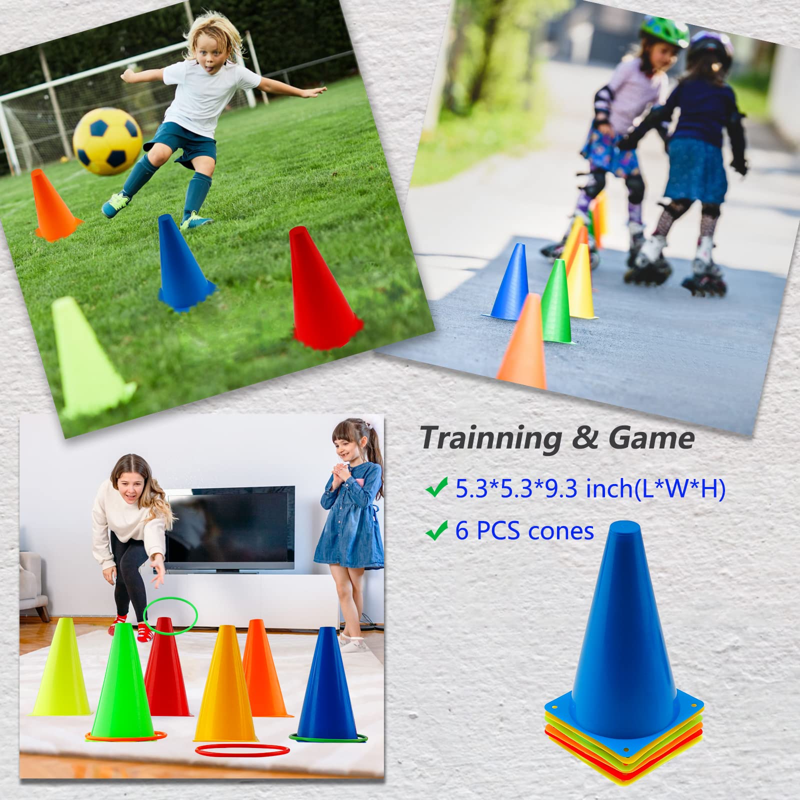 Obstacle Course For Kids Wettarn 8-Piece Catch Tail Game Belt Set ...