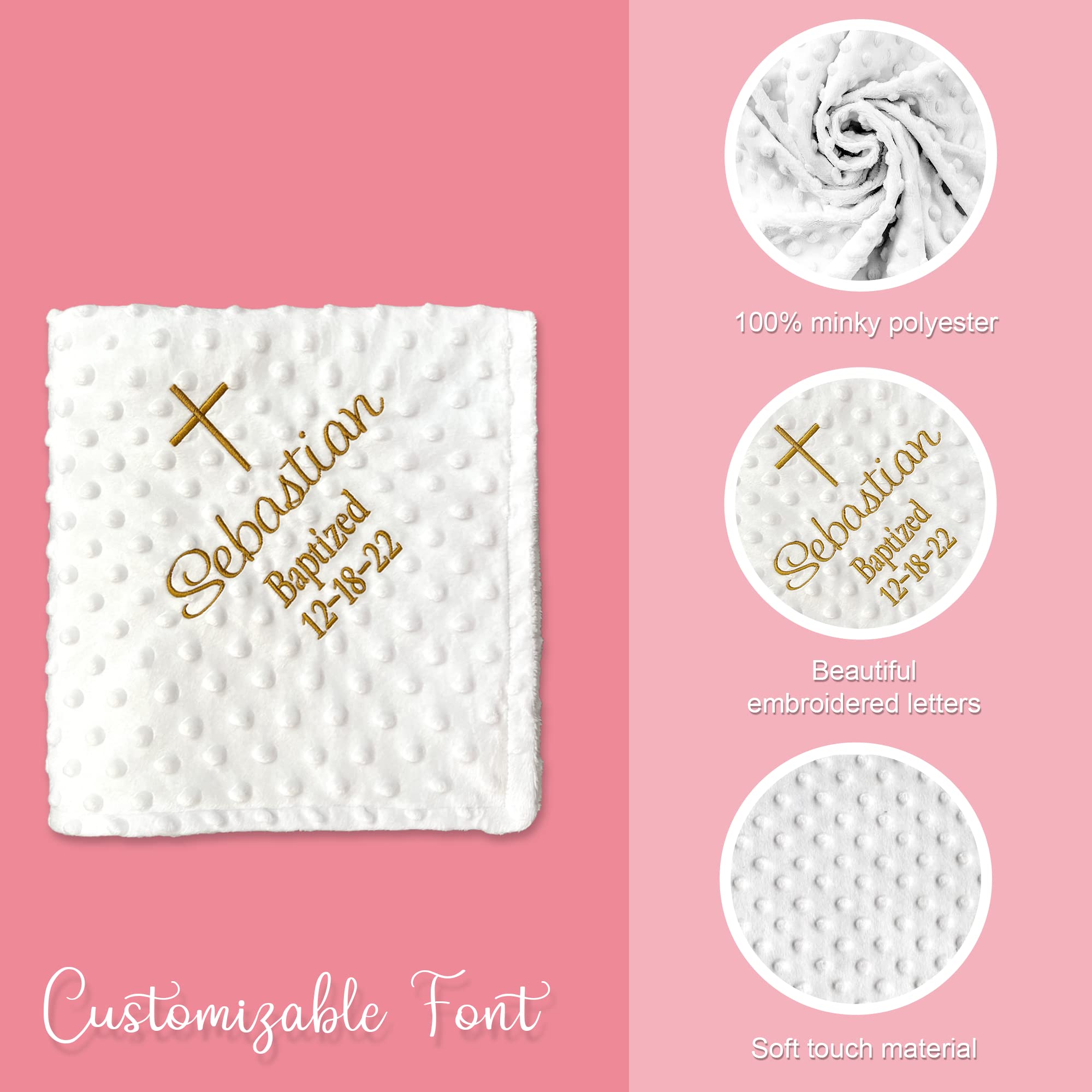 Personalized Baptism Blankets Personalized Baptism Soft Blanket