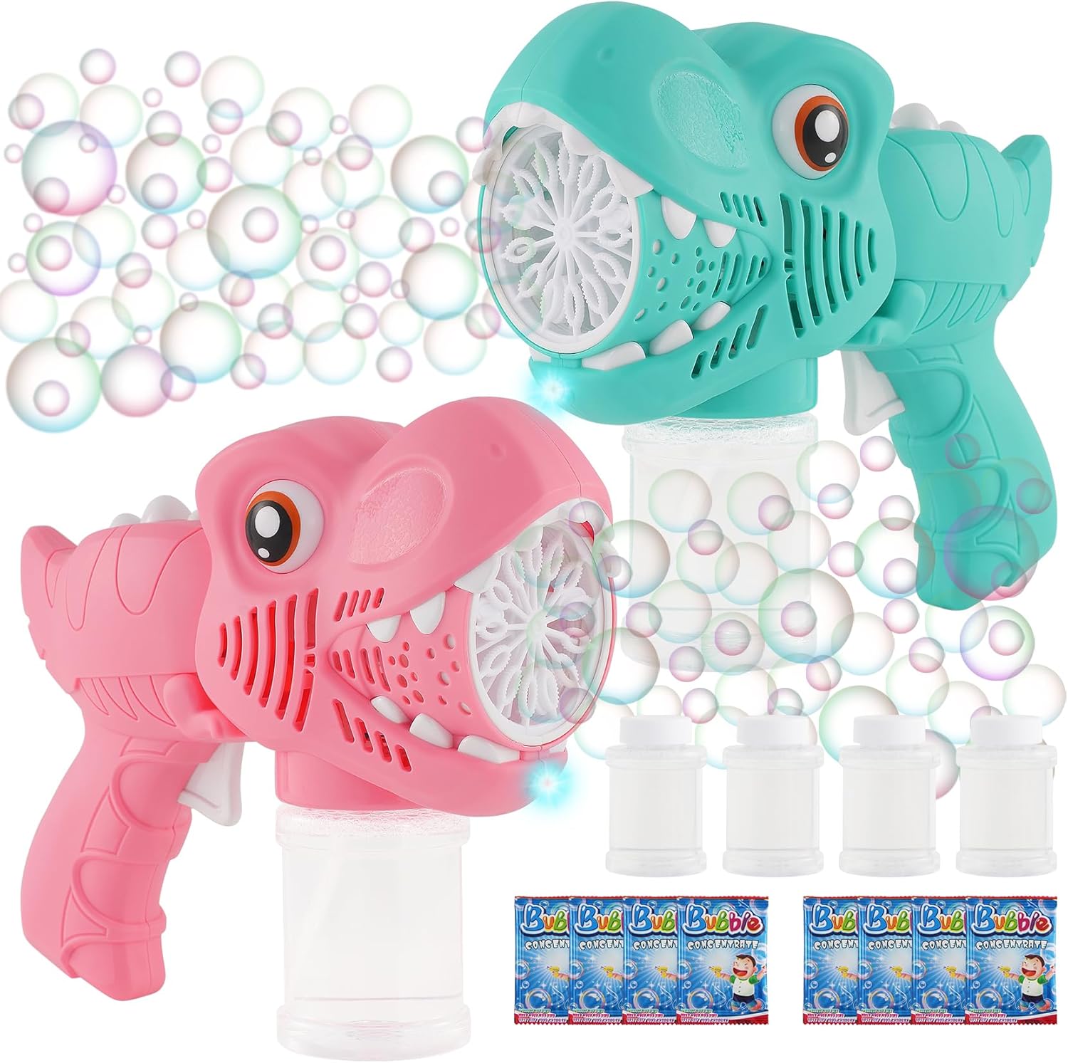 Amazon.com: Onory 2 Pack Bubble Gun Machine for Kids, Bubble Gun with ...