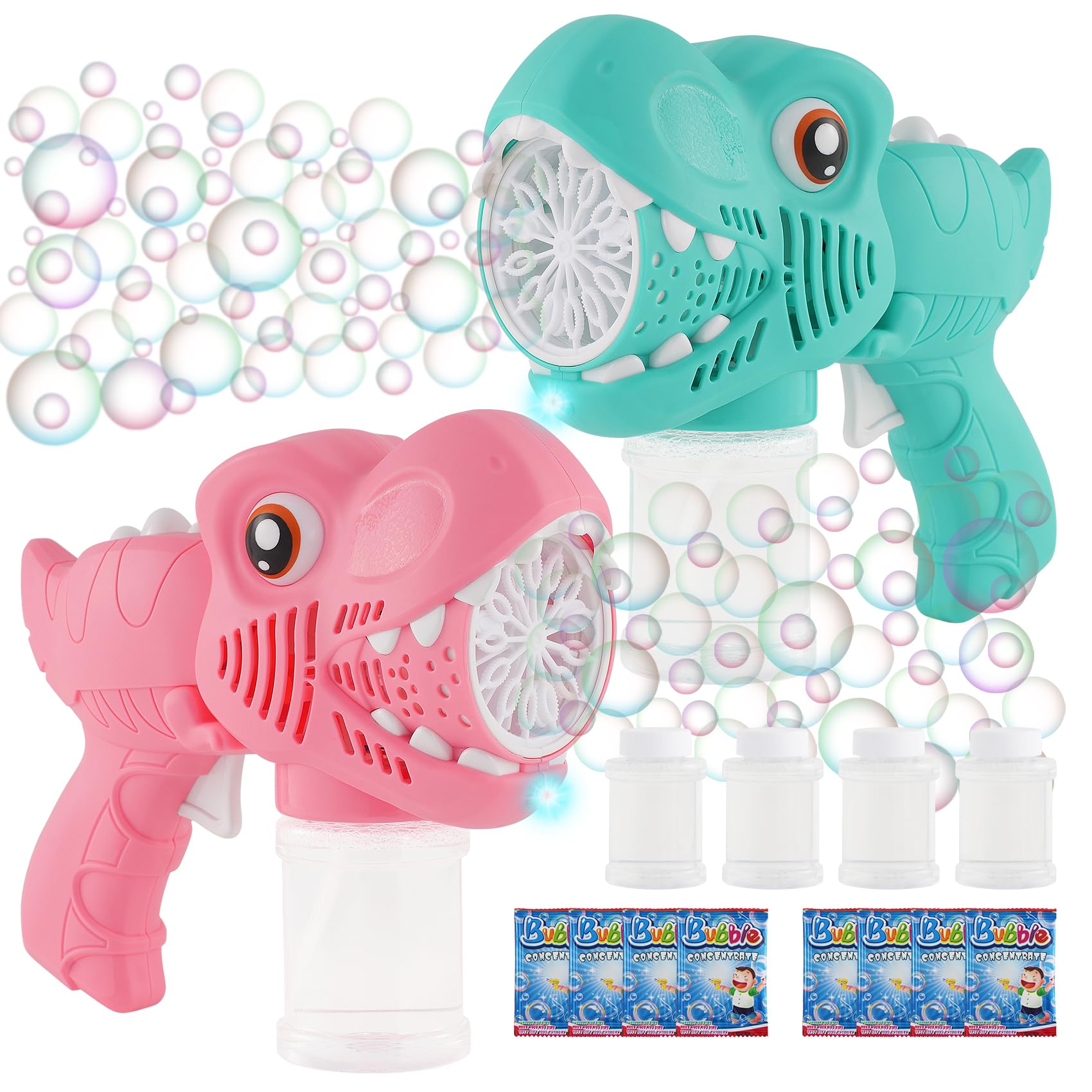 Amazon.com: Onory 2 Pack Bubble Gun Machine for Kids, Bubble Gun with ...