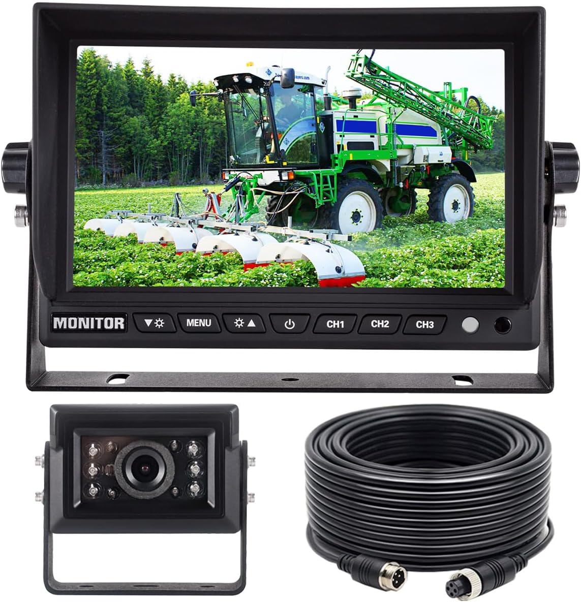 Amazon.com: AHD 1080P, 9" Wired Monitor Rear View Reverse Backup Night ...