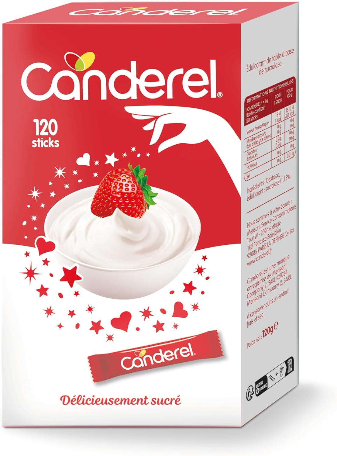 Canderel - Sucralose - Sticks - Faible teneur en calories - Édulcorant ...