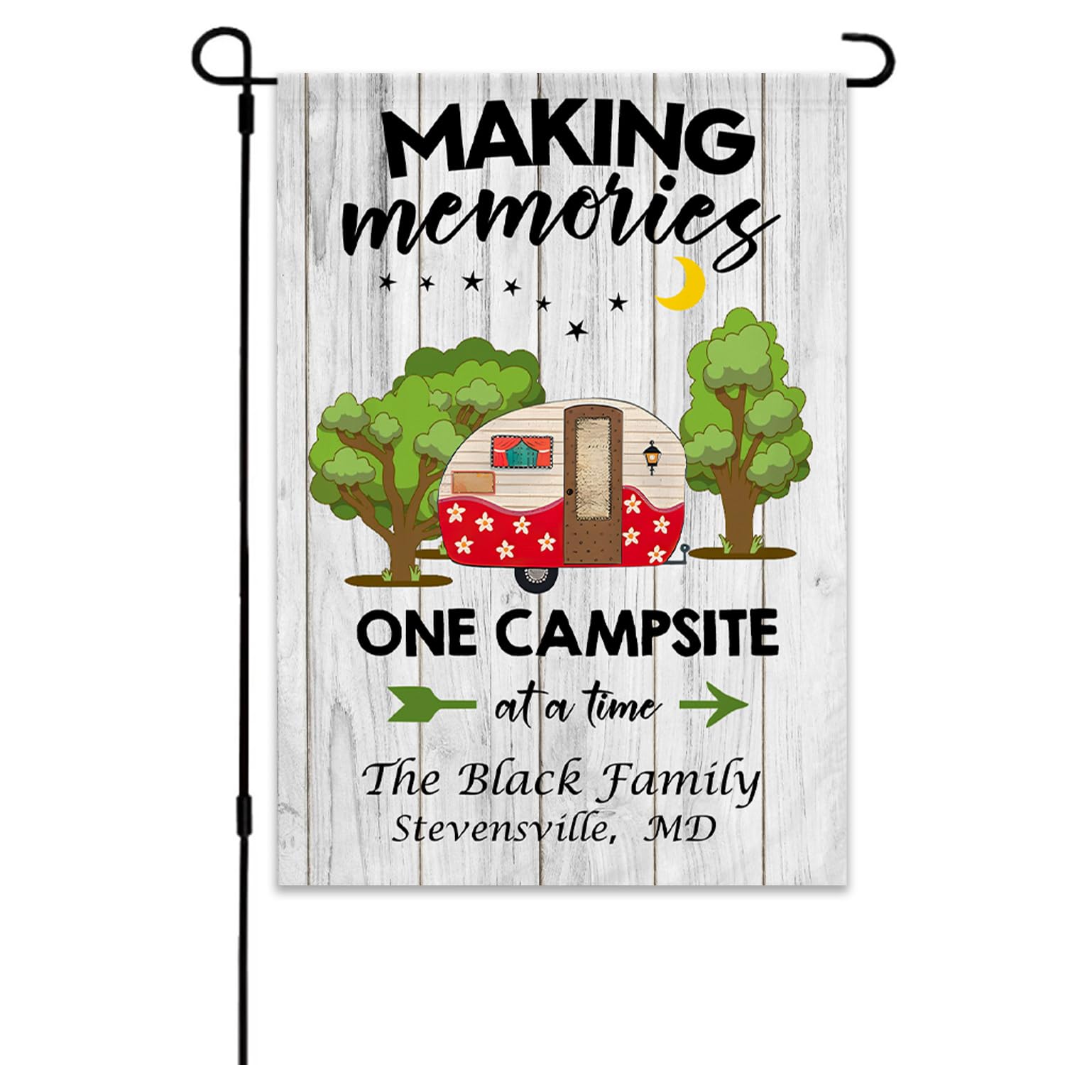 Amazon.com : Personalized Camping Garden Flag for Camper, Custom Making ...