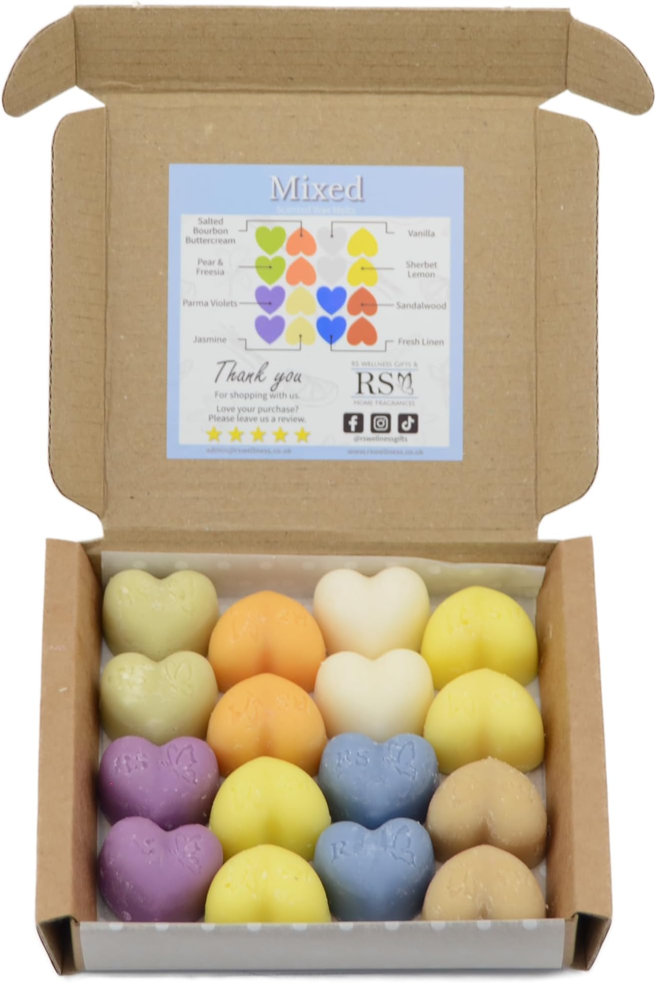 RS Wellness Mixed Scents Highly Scented Wax Melts - 16 Wax Melt Gift ...