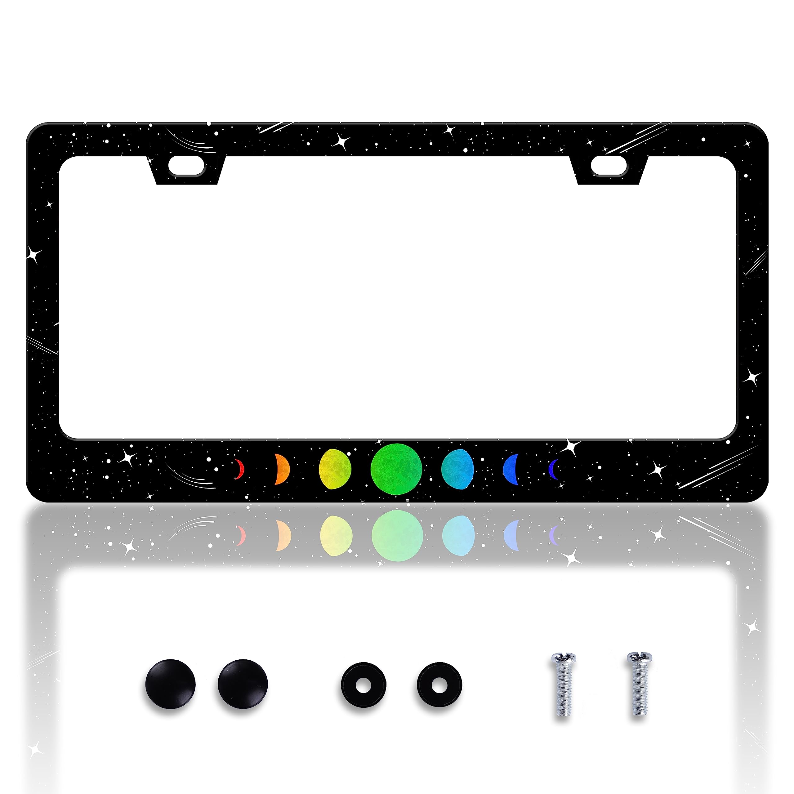 Amazon.com: Moon License Plate Frame Moon Phases License Plate Frames ...