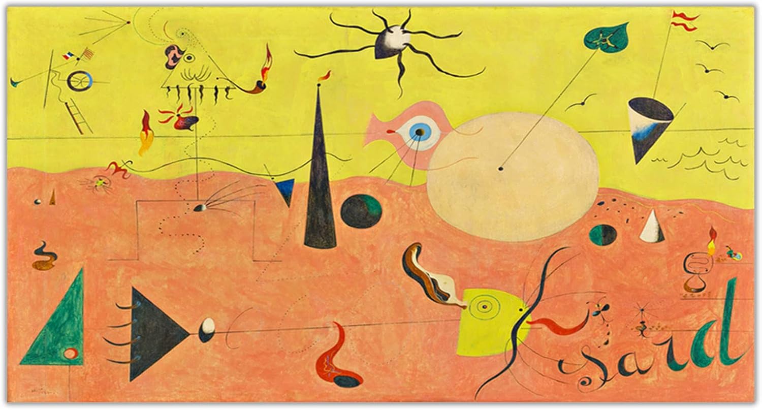 Amazon.com: Joan Miro Wall Poster Catalan Landscape (The Hunter ...