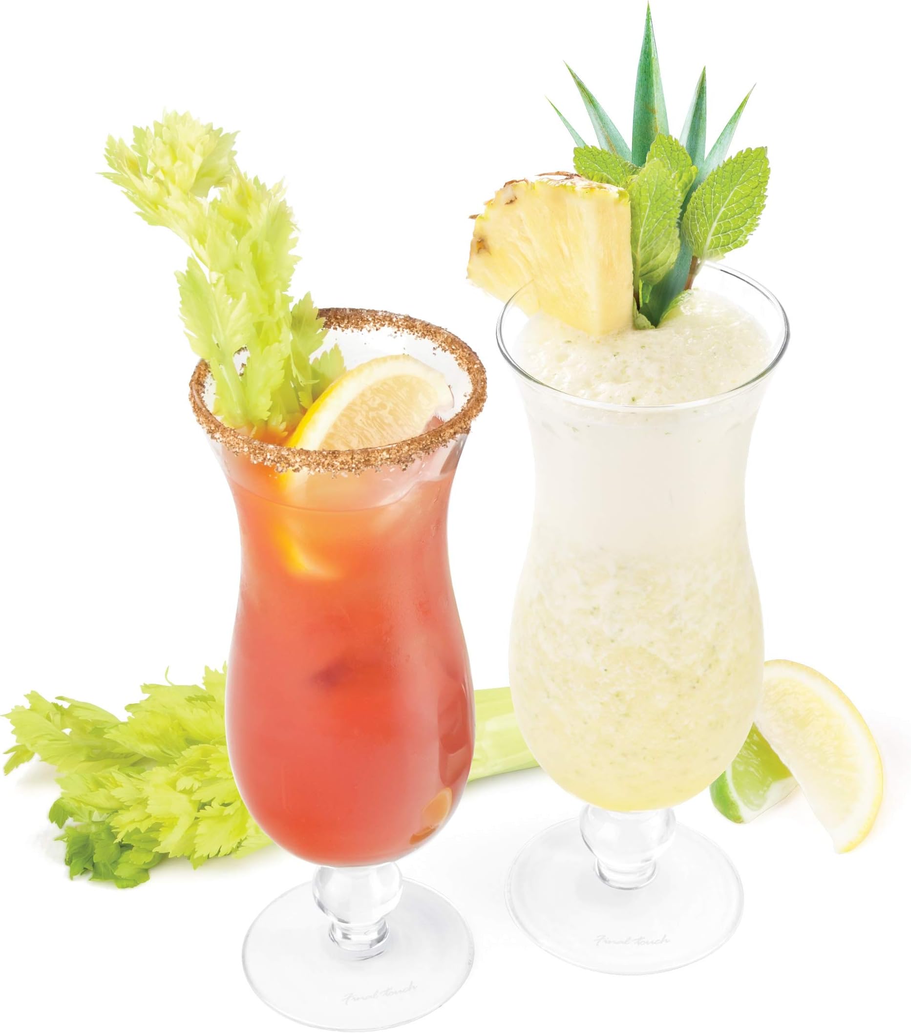 Amazon.com | Amici Home Aqua Rim Hurricane Glass | Set of 4 | Authentic ...