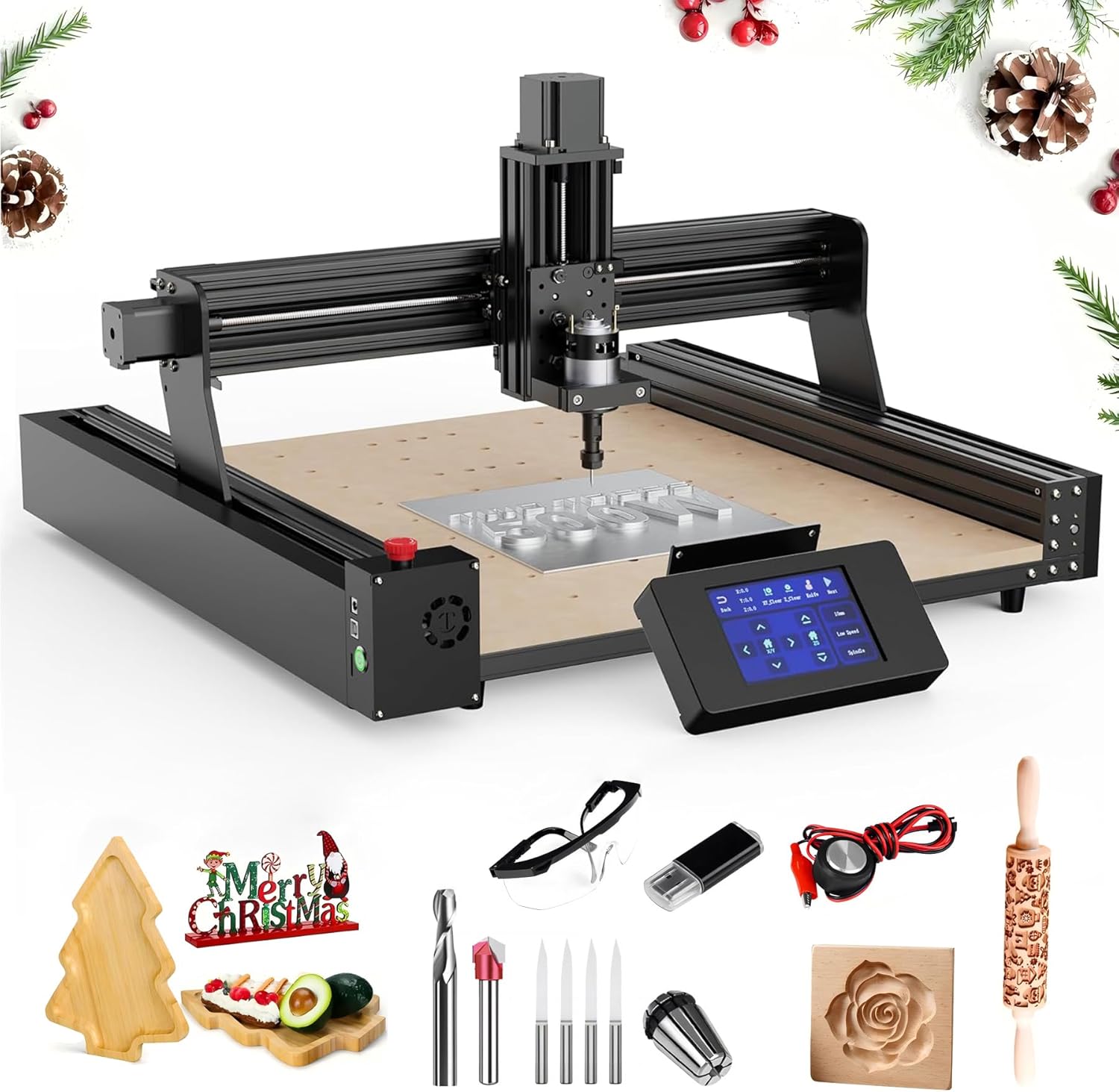 CNC Router Machine, 3-Axis CNC Machine TTC450 Working Area 18.1 x 18.1 ...