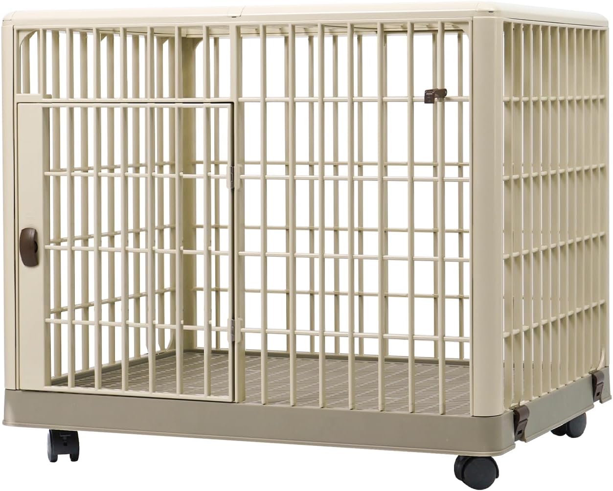 Amazon.co.jp: kaitou ペットケージ ペットサークル 耐荷重75kg 丸洗いOK 四輪 360° キャスター 軽量 頑丈 プラスチック 安全素材 おしゃれ 犬小屋 (Sサイズ ...