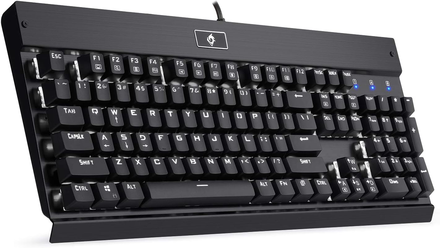 Amazon.com: EagleTec KG010 Mechanical Keyboard Wired Ergonomic Brown ...