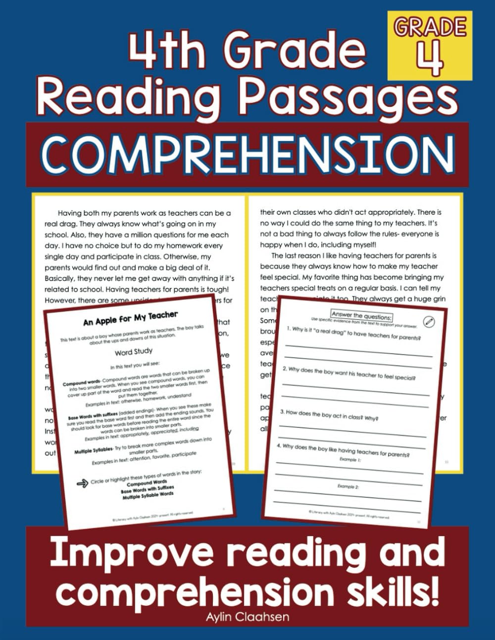 Amazon.com: 4th Grade Reading Passages with Comprehension Questions ...