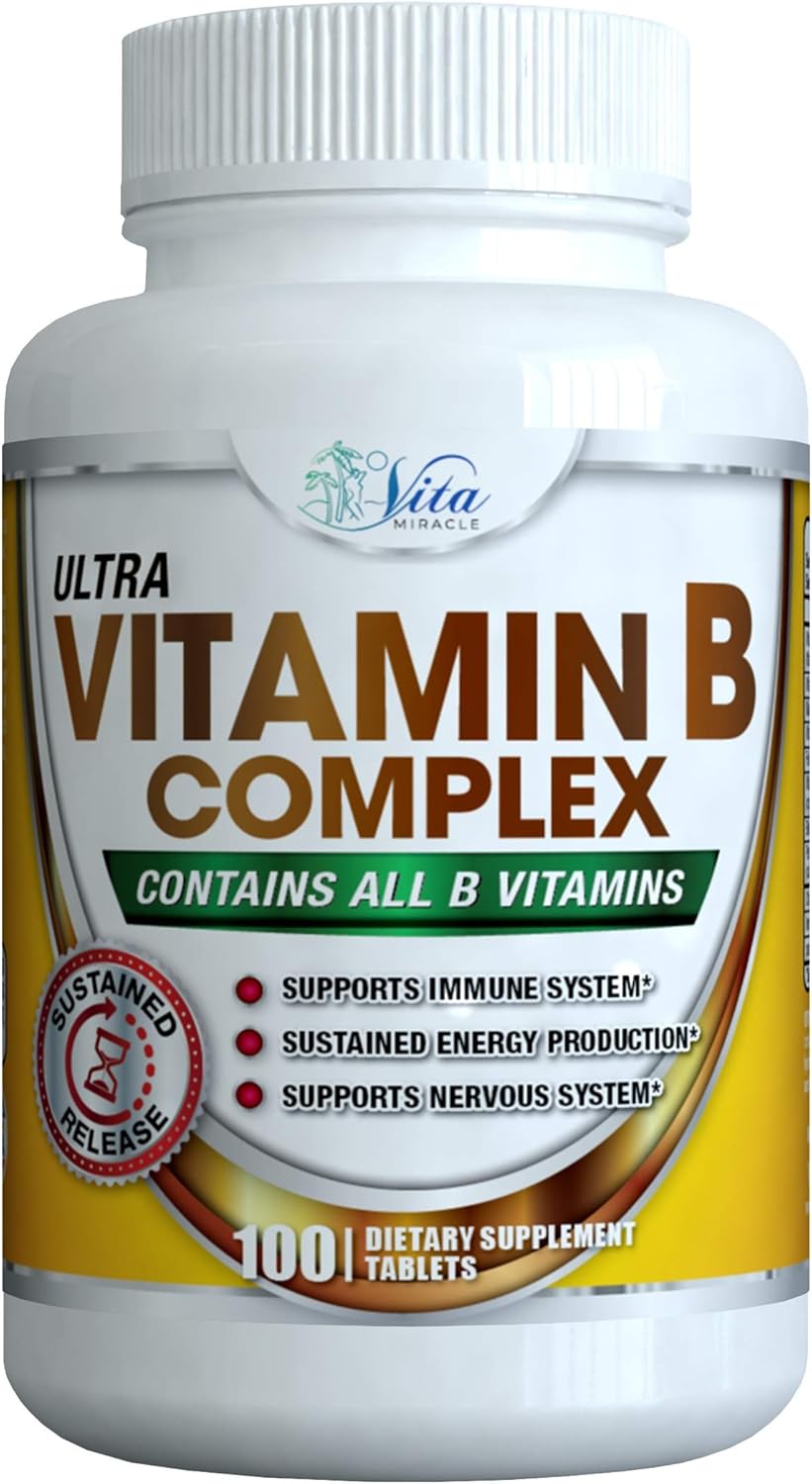 Amazon.com: Super B Complex Vitamins (100-Count) - All B Vitamin High ...