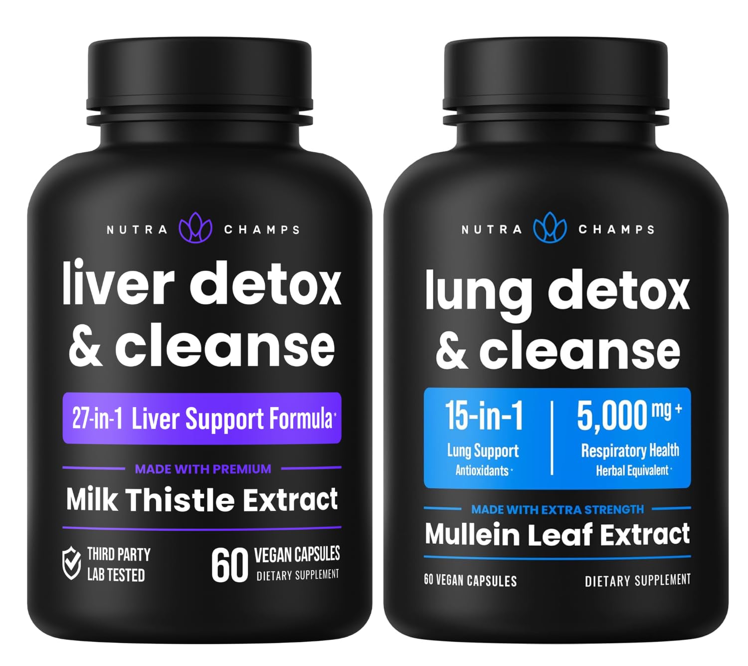 Amazon.com: NutraChamps Liver Cleanse Capsules and Lung Cleanse ...