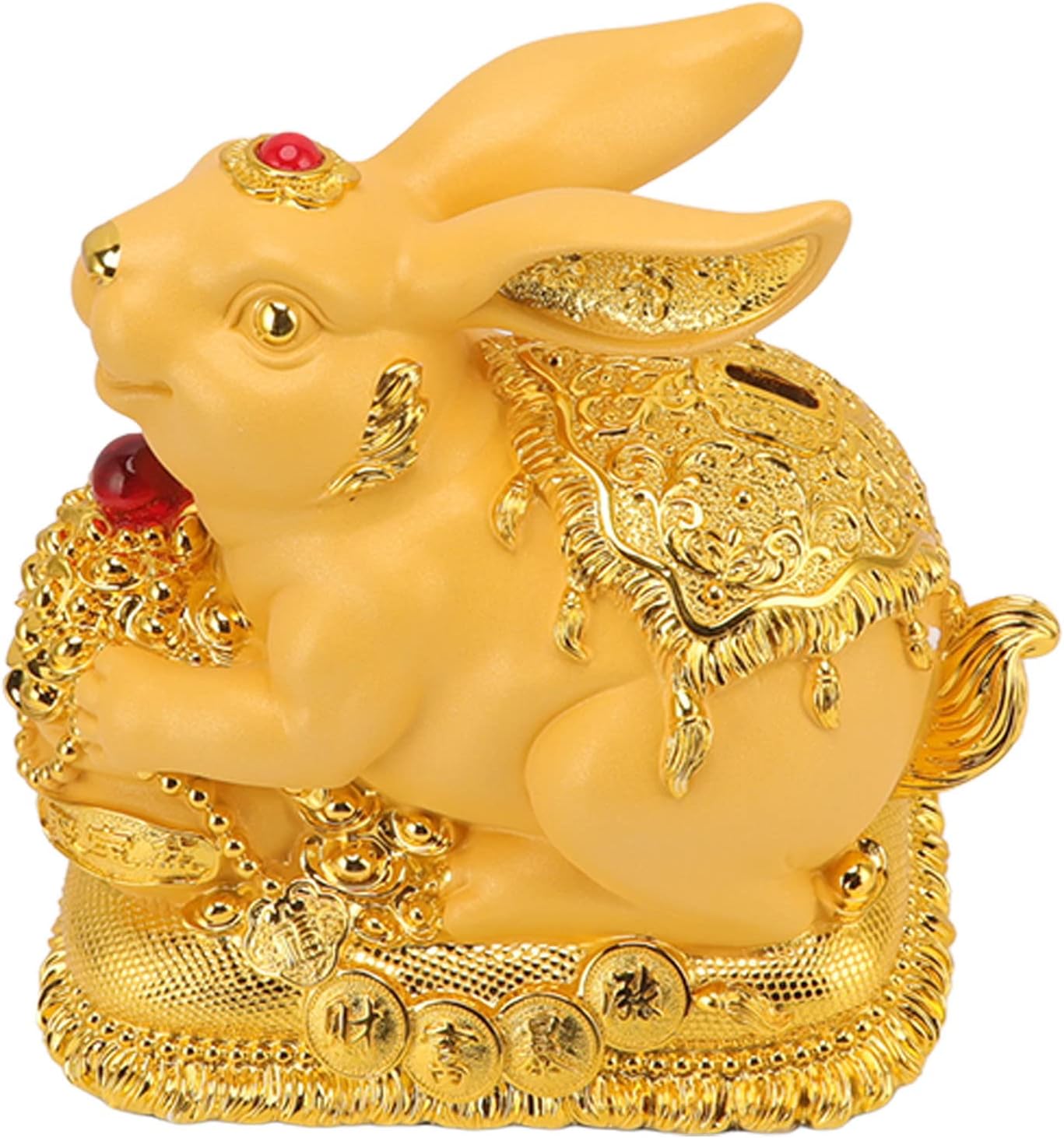 Amazon.com: Chinese Golden Rabbit Money Box Resin Wealth-Attracting ...