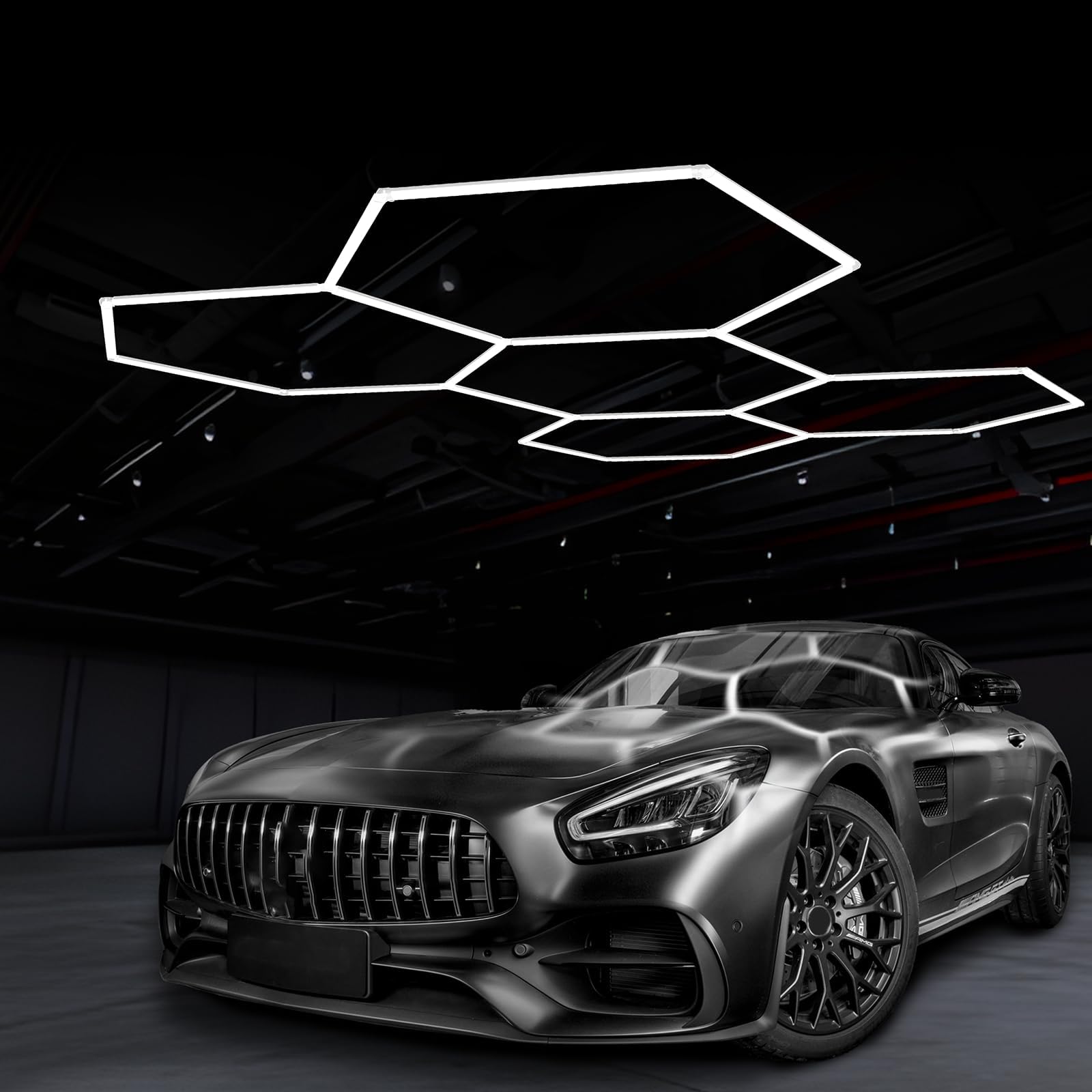 Ultra Bright Hexagon Garage Lights.720W 86400LM 6500K Hexagon LED ...