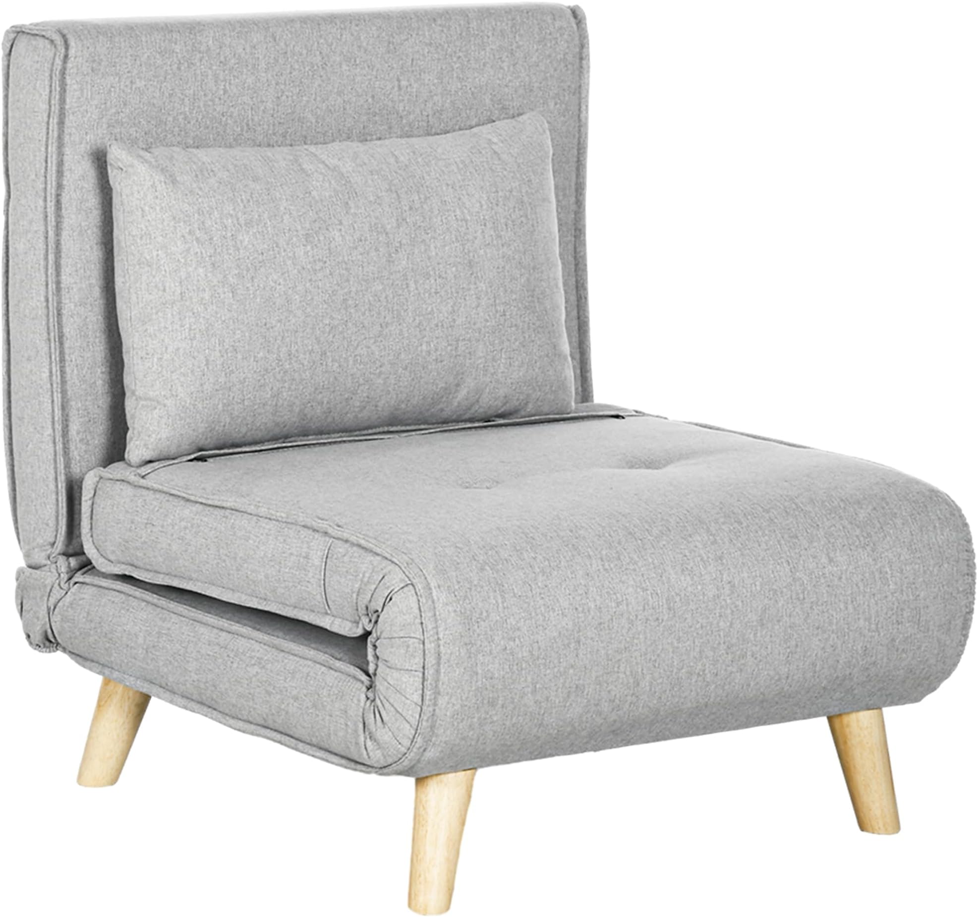 Amazon.com: HOMCOM Convertible Chair Bed, 2-in-1 Multi-Functional Sofa ...