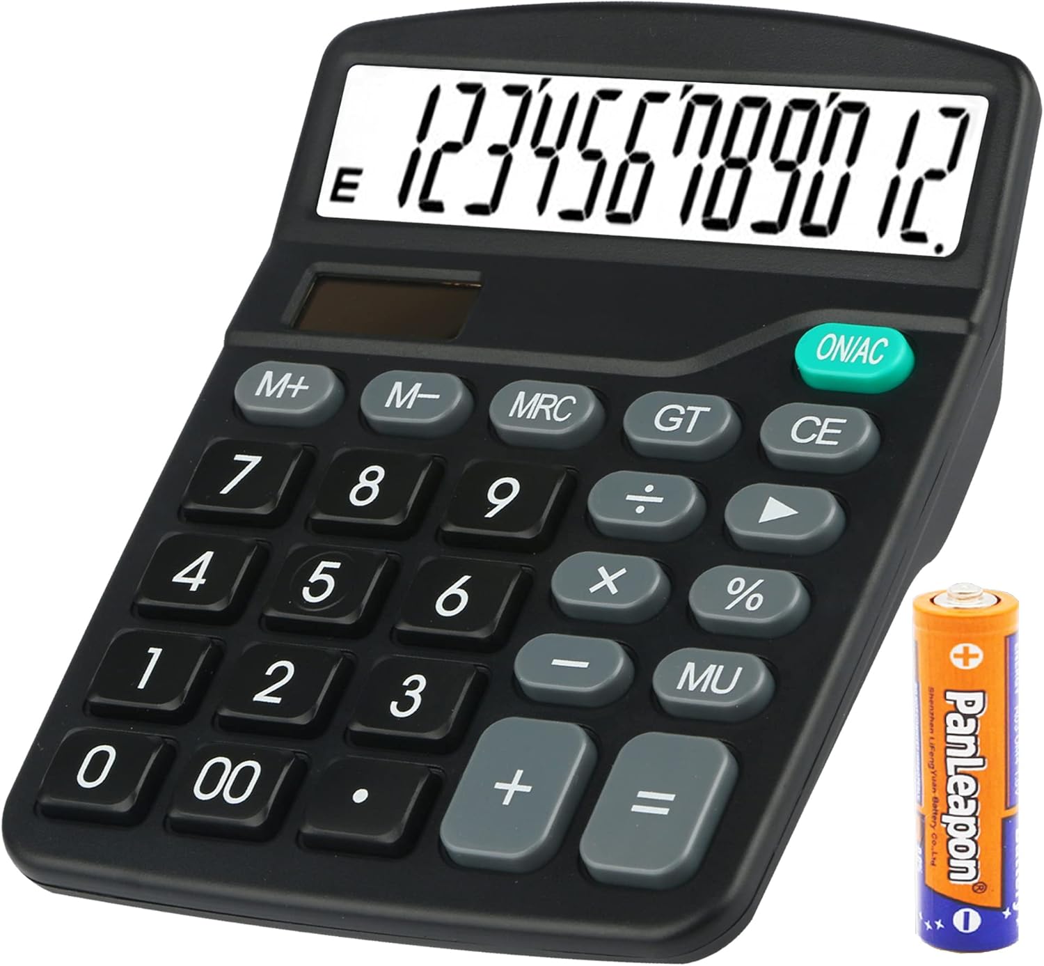 Calculator,YEBMoo 12-Digit Solar Battery Basic Calculator, Solar ...