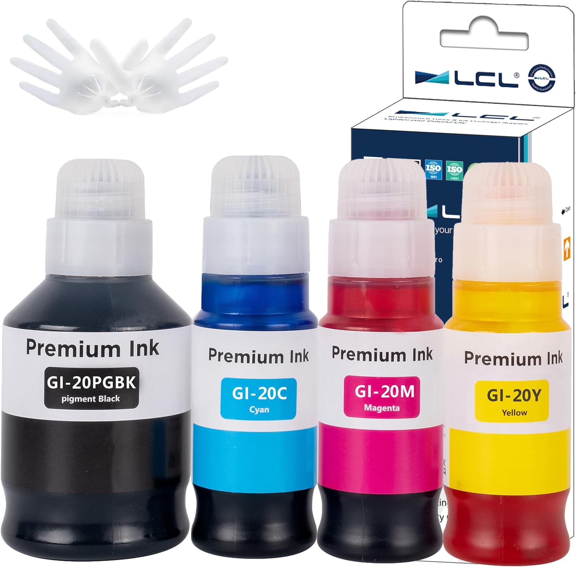 LCL GI-20 GI20 Ink Bottles Replacement for Canon 20 GI20 GI-20 Ink ...