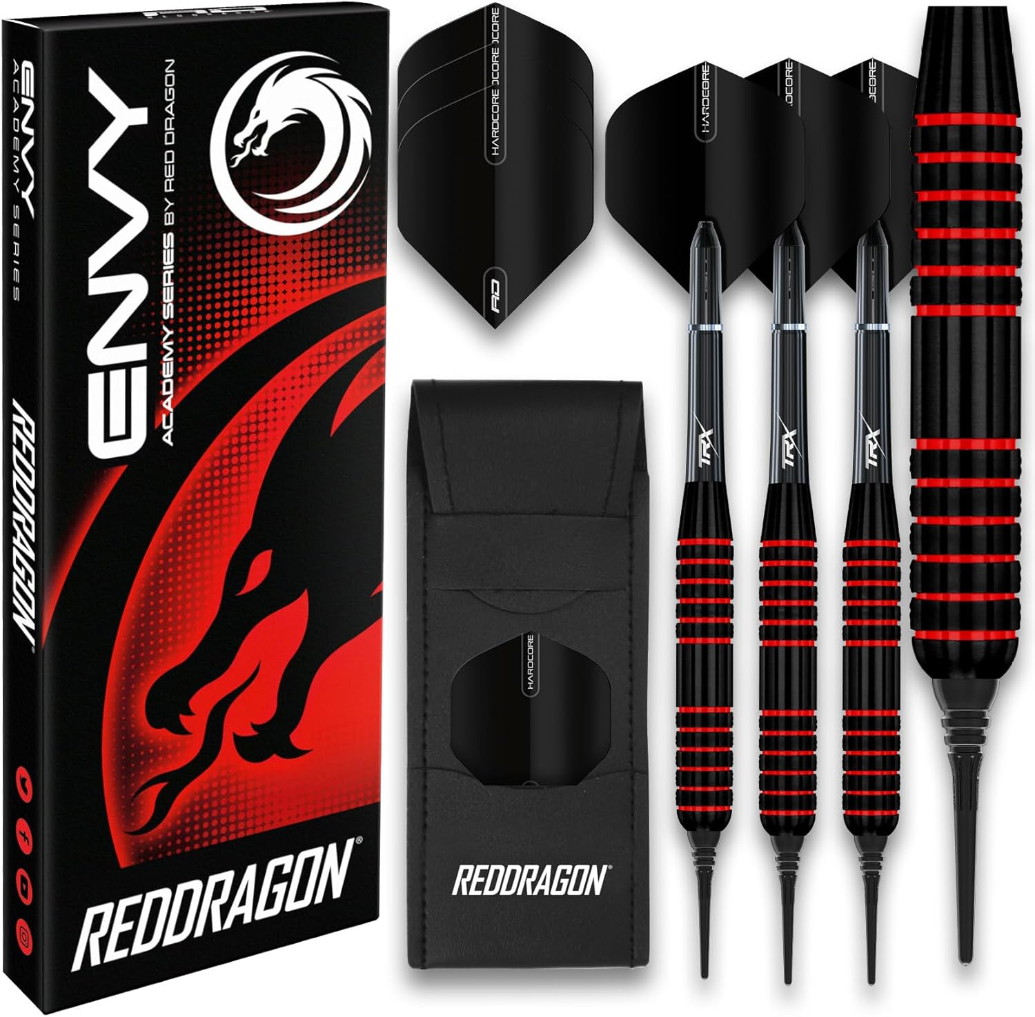 RED DRAGON Darts - Envy Series - Schwarz Und Rot Professionelles ...