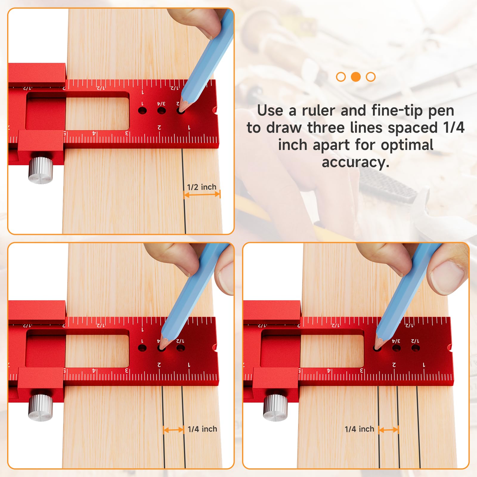 Inch Metric Woodworking Measuring Violetfox Woodworking Ruler Set - 6/8 ...