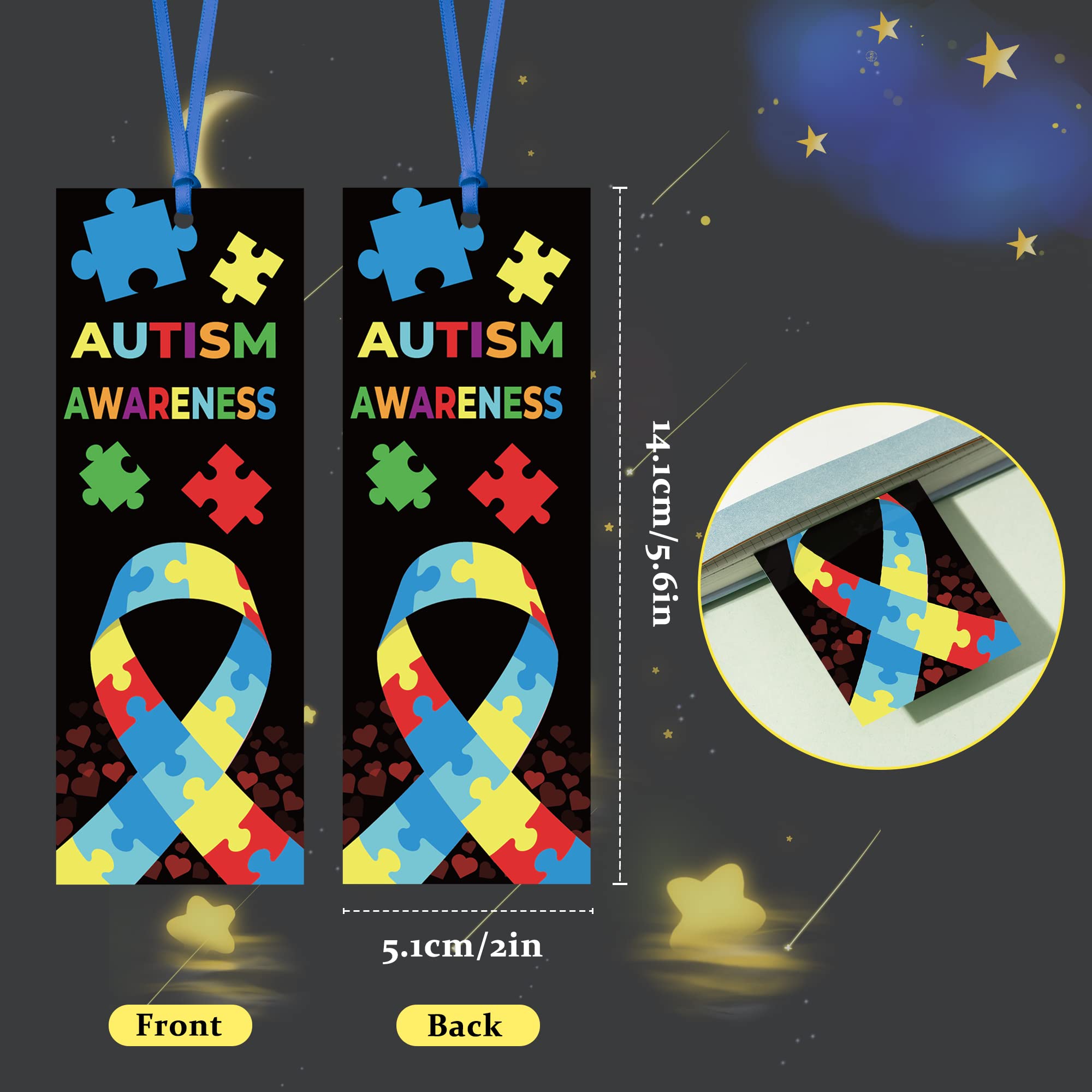 Snapklik.com : Autism Awareness Bookmarks - 123Pcs Colorful Puzzle ...
